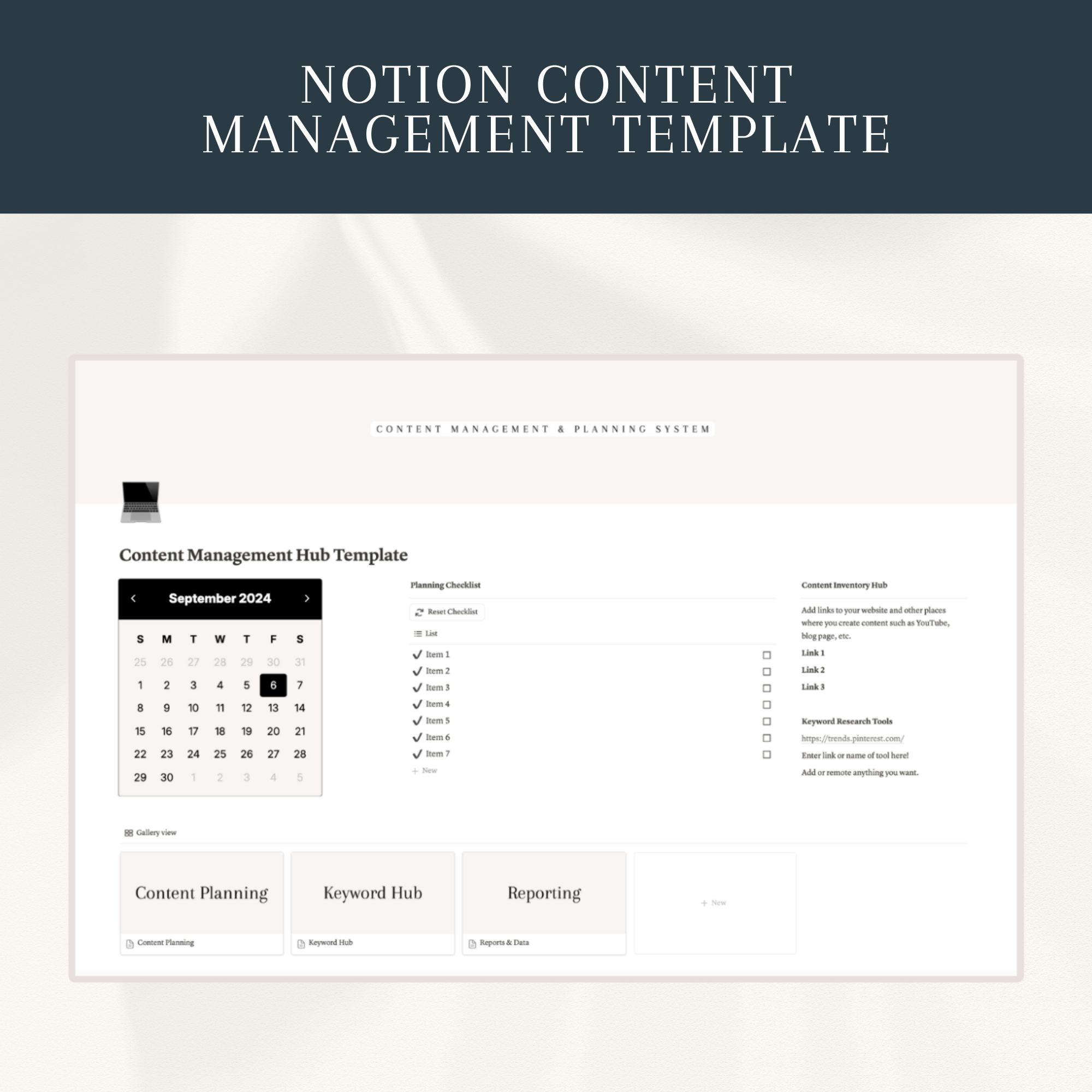 Notion Content Creation Template - Notion Content System — Debbie Roy