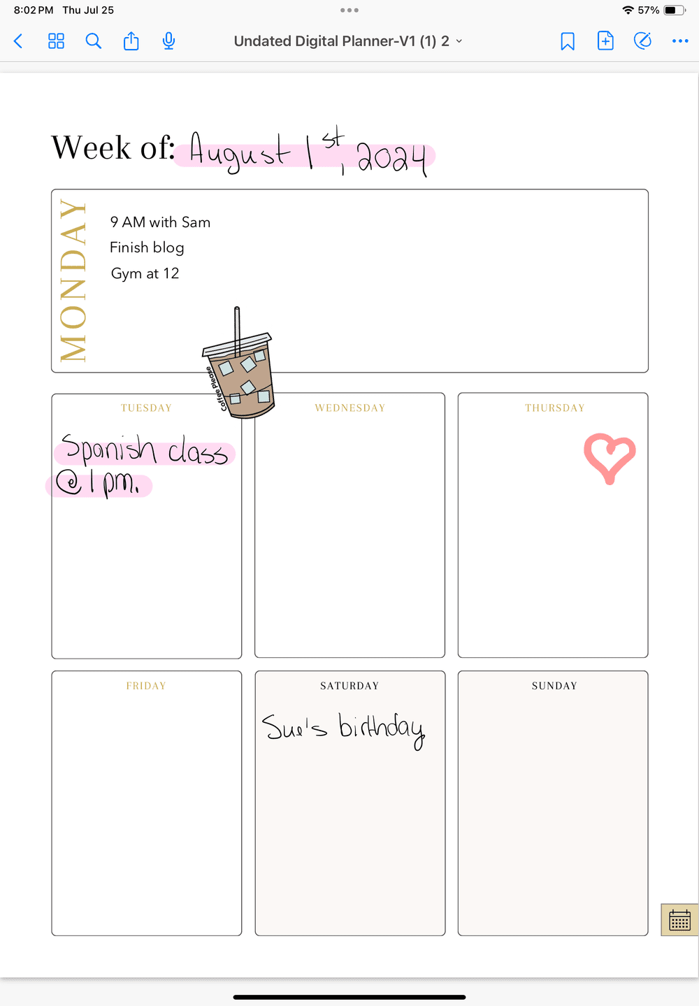 Using an Undated Digital Planner — Debbie Roy