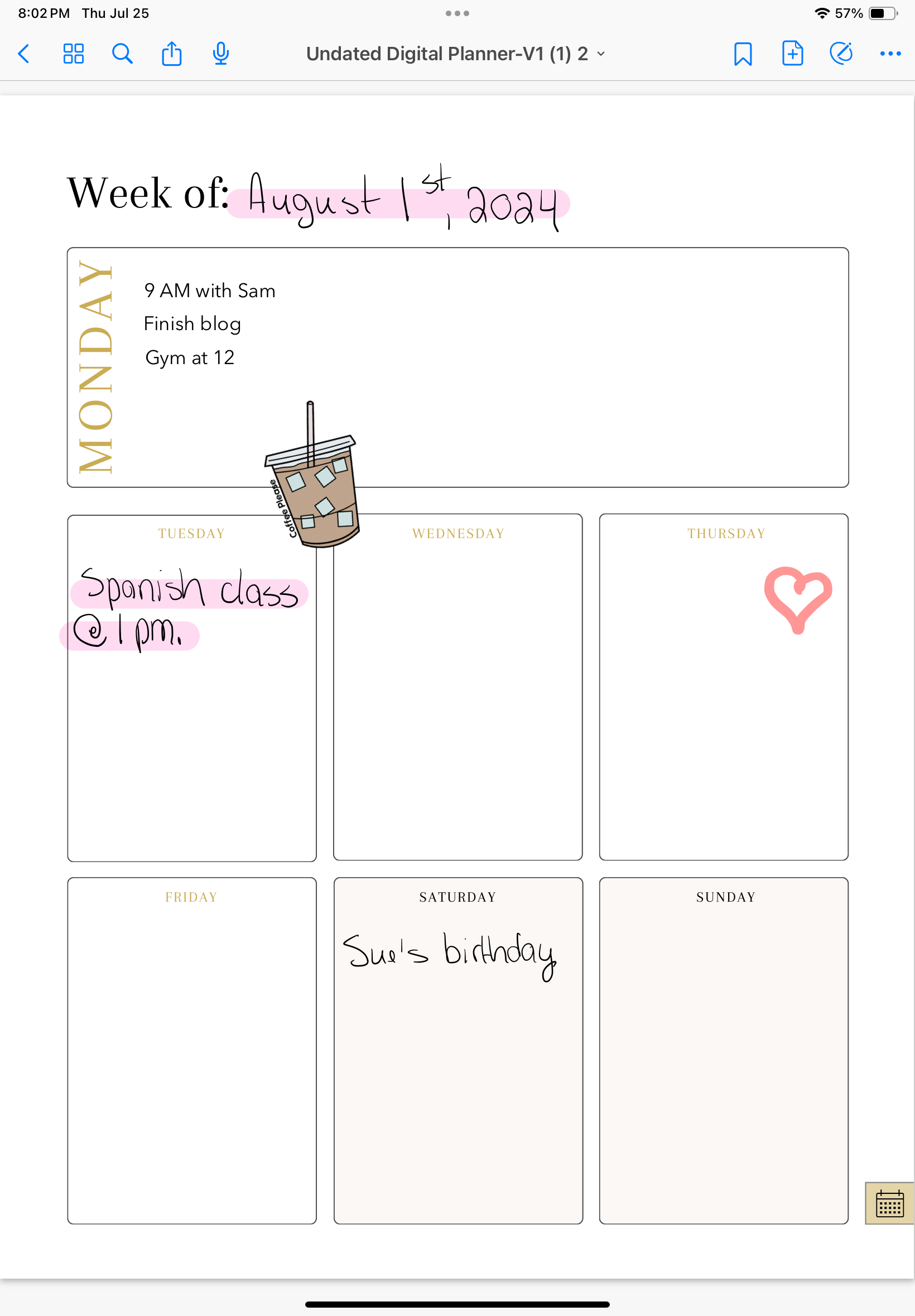 Using an Undated Digital Planner — Debbie Roy
