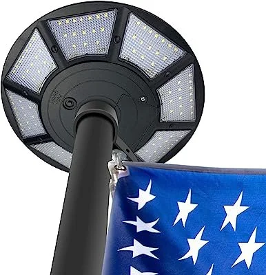 Top Mount Solar Light — Off Duty Flagpoles