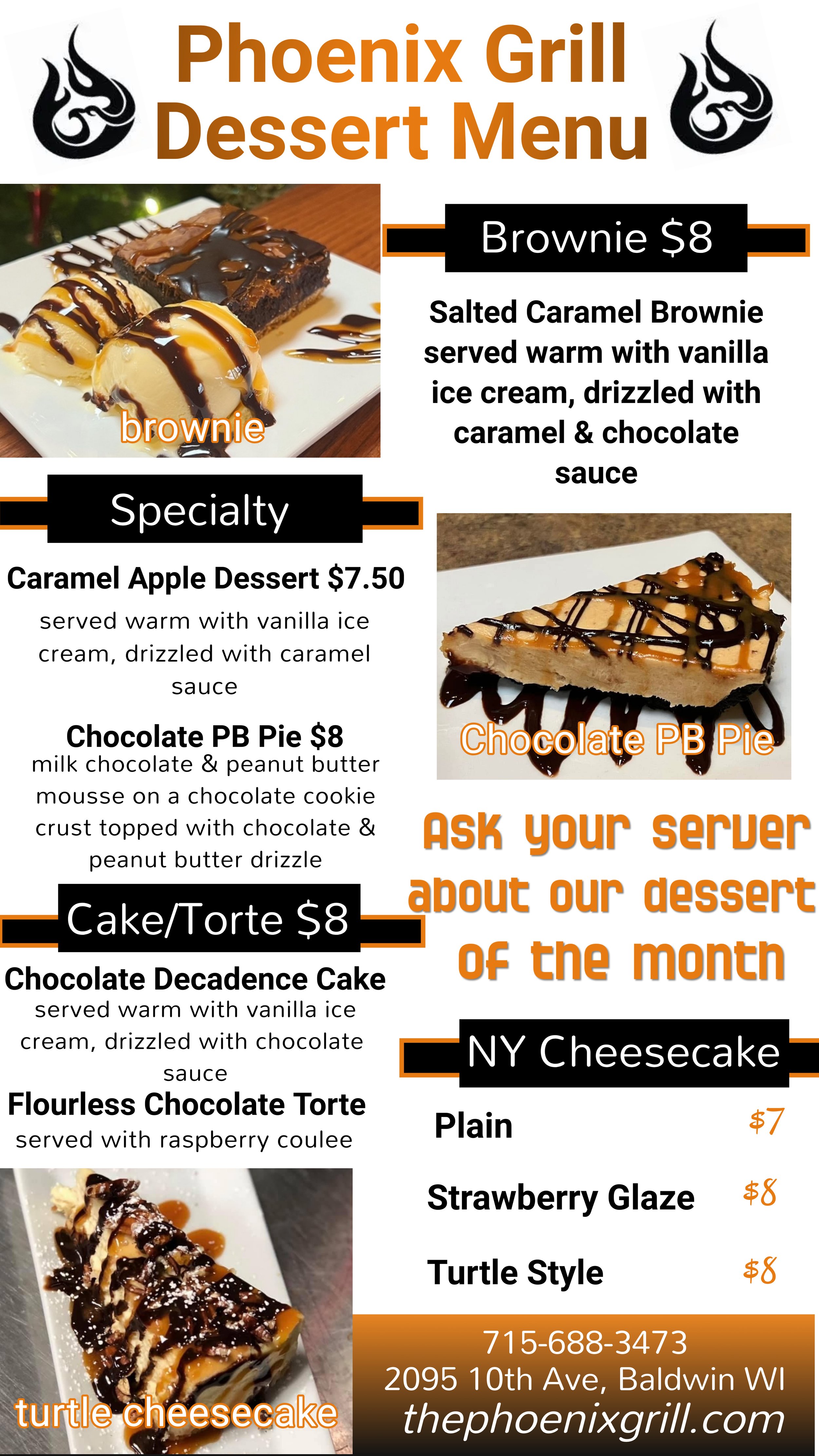 Menu — Phoenix Grill & Event Center