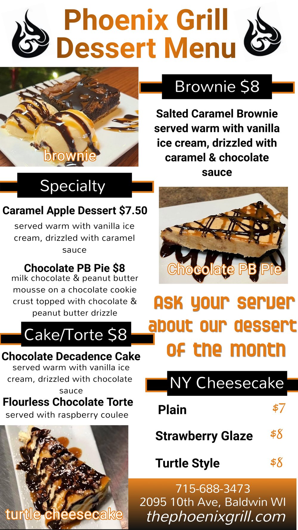 Menu — Phoenix Grill & Event Center