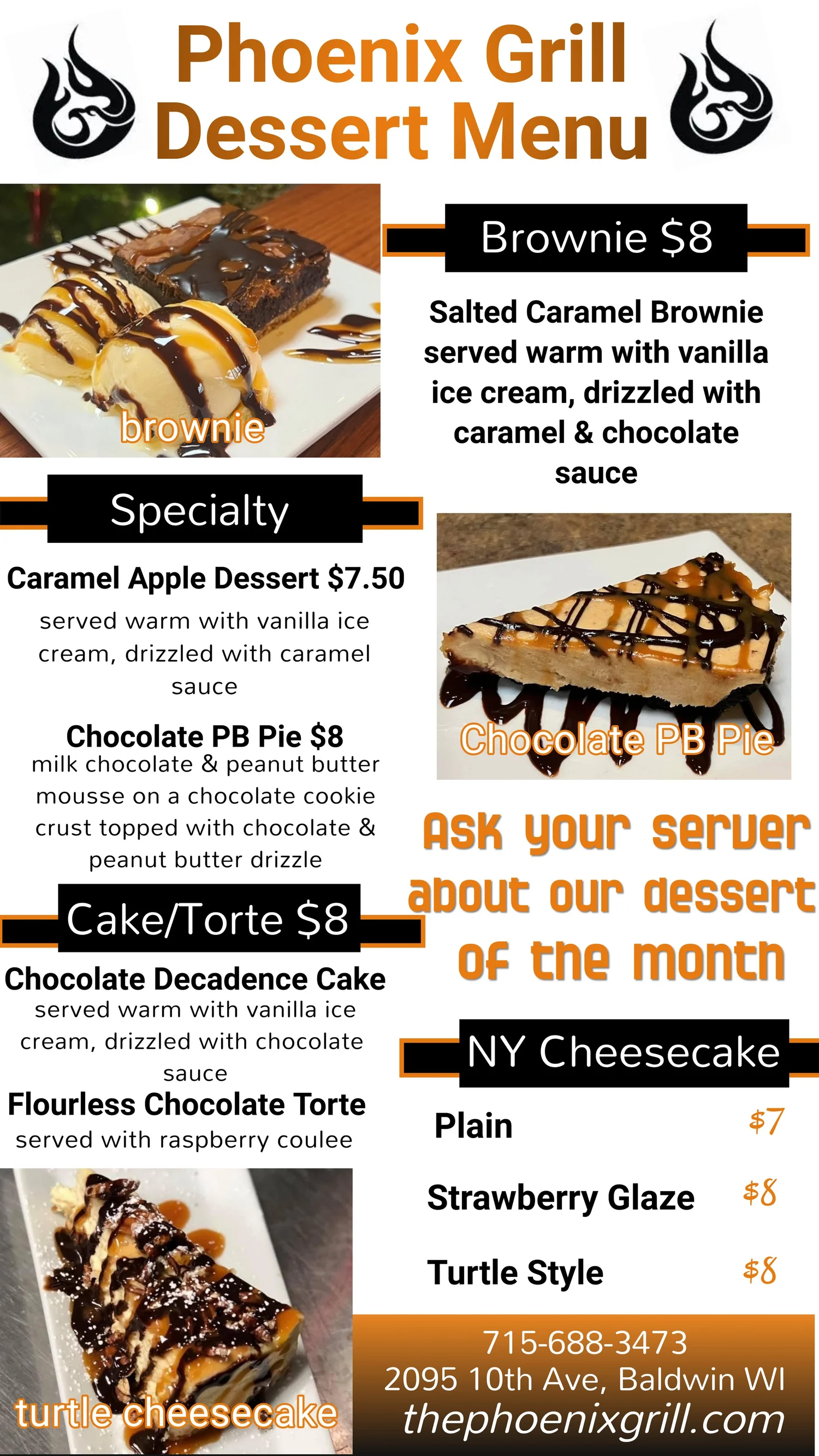 Menu — Phoenix Grill & Event Center