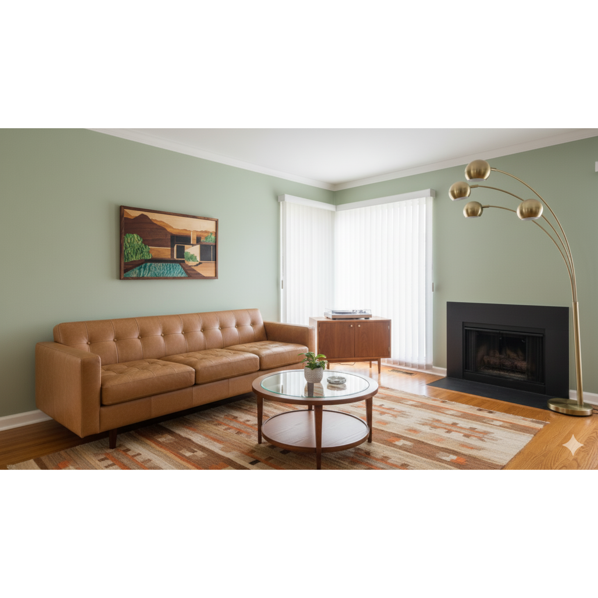 Kaufmann House – Mid-Century Modern Marquetry Wood Art | Eric Blackwell ...