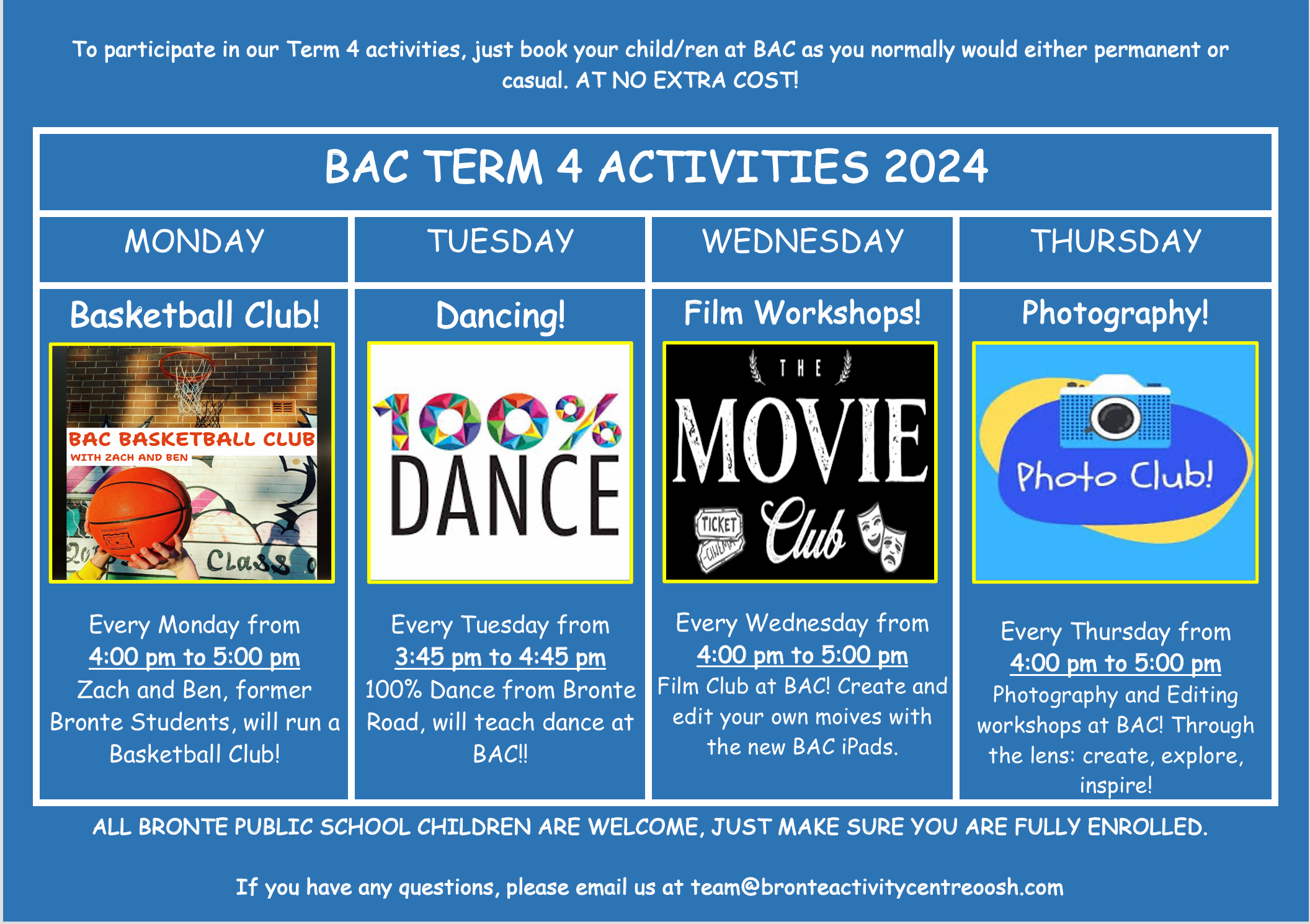 +Incursions 2024 — Bronte Activity Centre