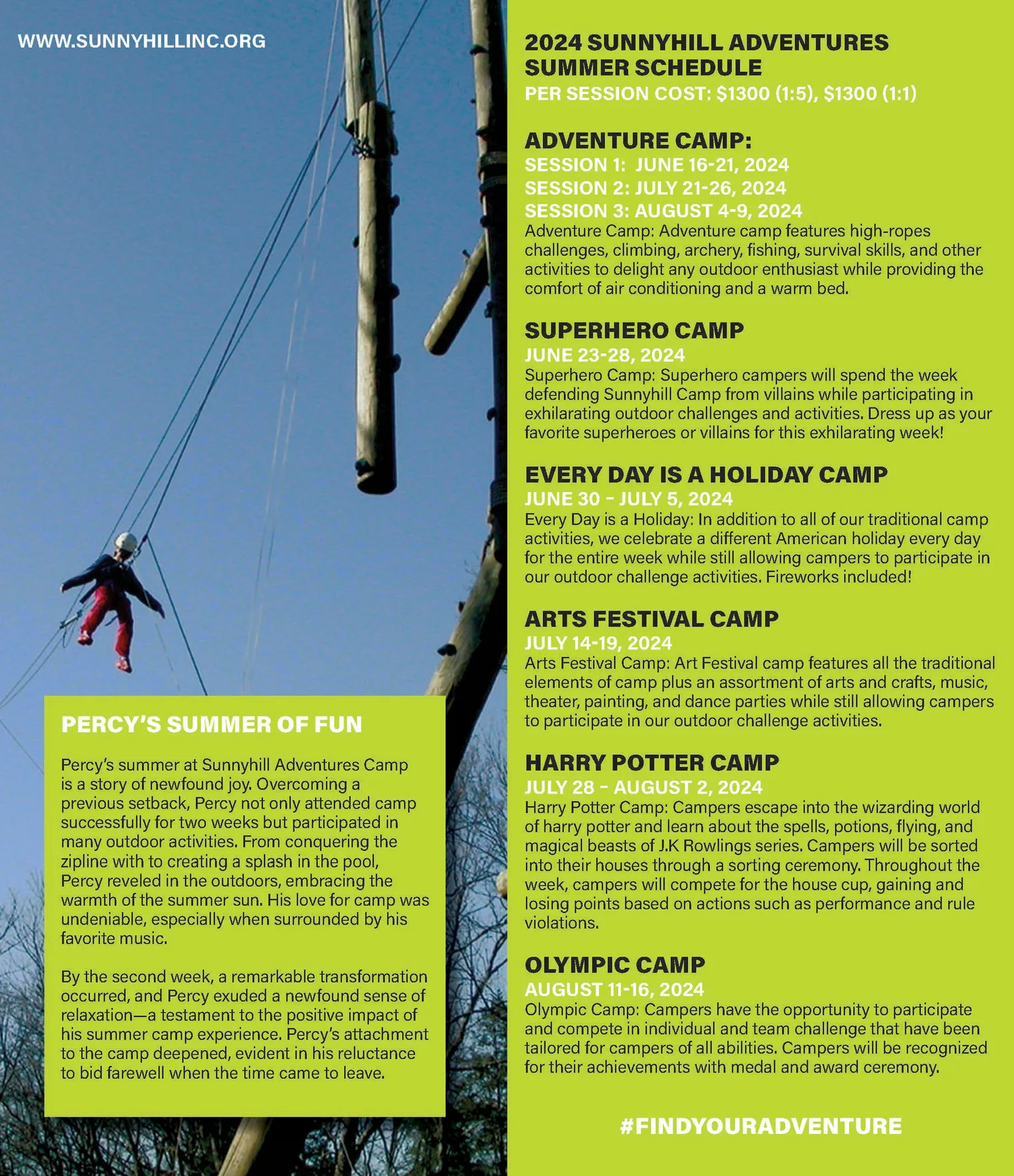 Find your Adventure! Sunnyhill Inclusive Summer Camp Season ...