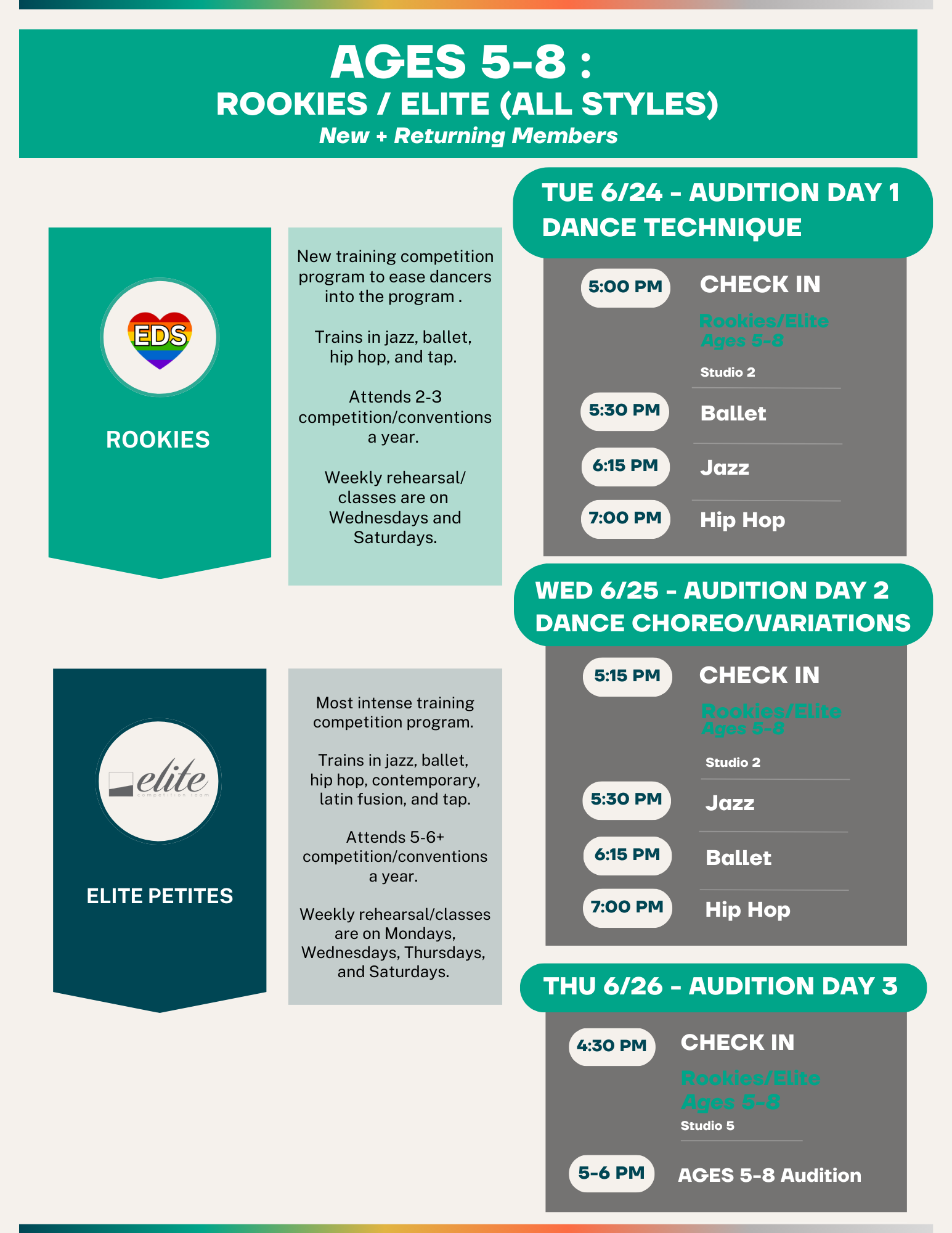 2025 - 2026 Team EDS Auditions — Elements Dance Space