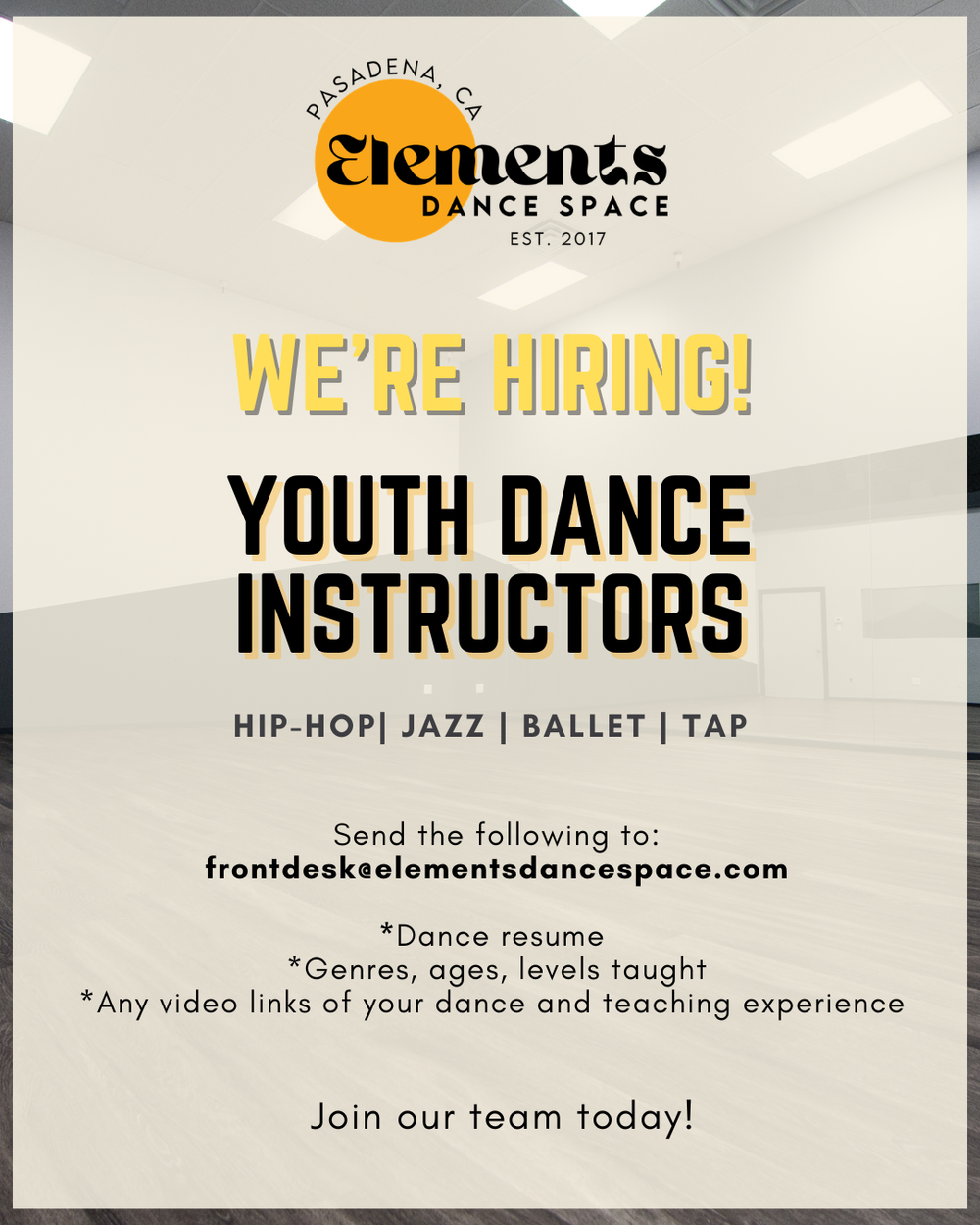 Elements Dance Space - Dance and Fitness Classes for Toddlers, Kids ...