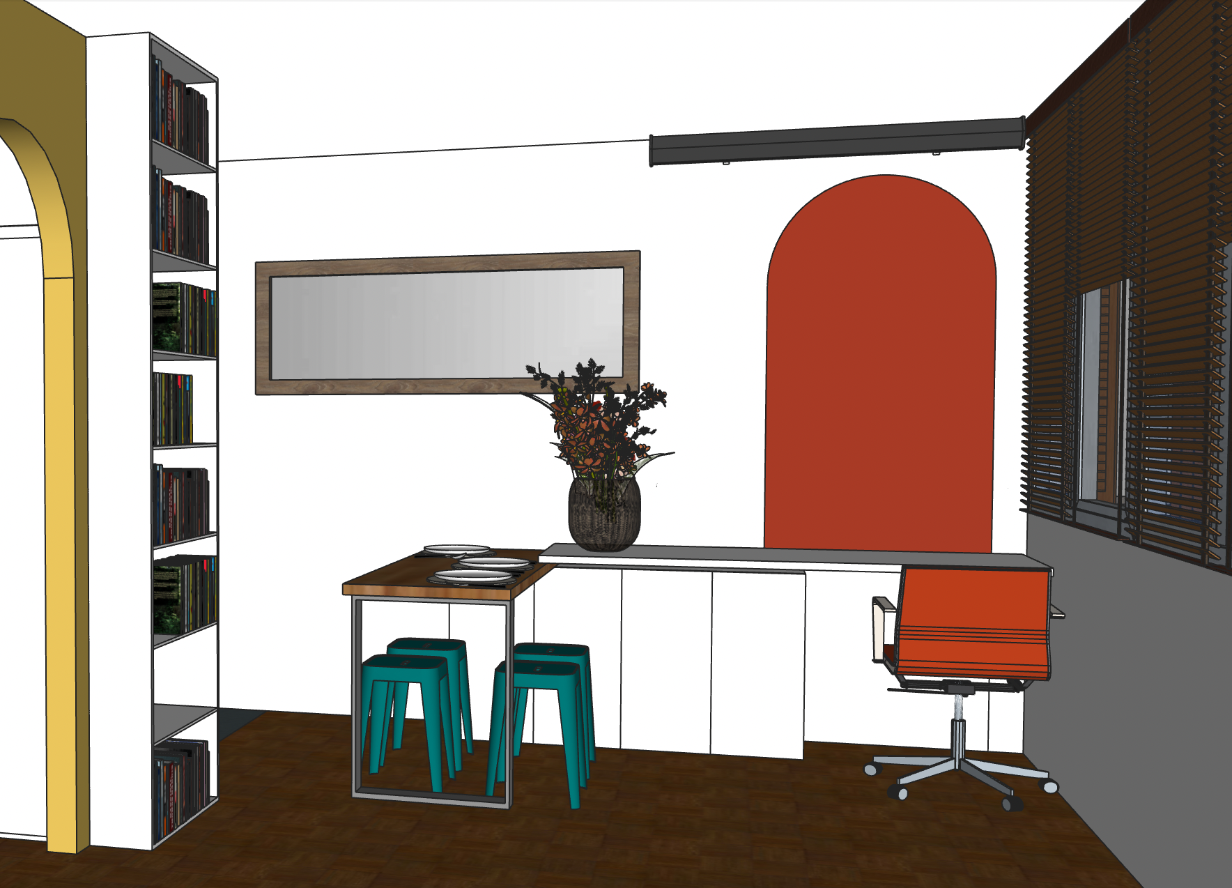 Charonne_Aménagement intérieur et décoration d'un studio de 14m2 — .Konkret