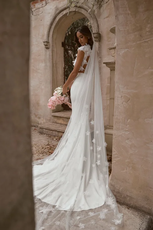 Sleek Crepe Bridal Skirt — Anna Campbell