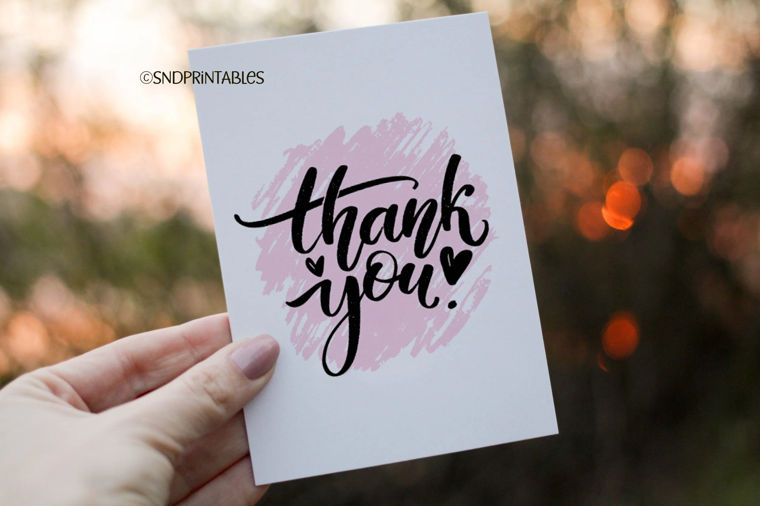 Thank You Printable Greeting Card — SUSAN NEWBERRY DESIGNS