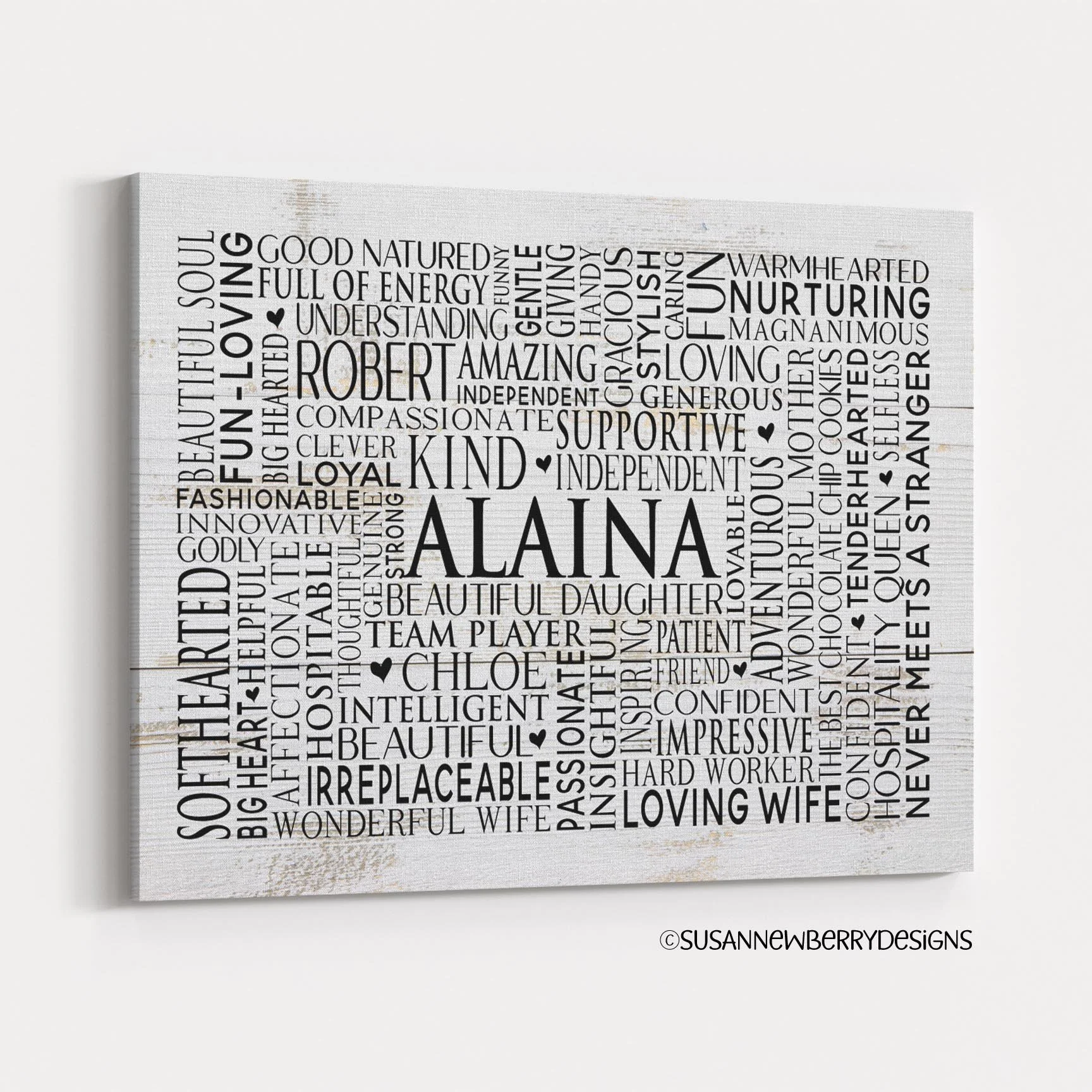 Custom Birchwood Word Cloud — Susan Newberry Designs | Custom wall art ...