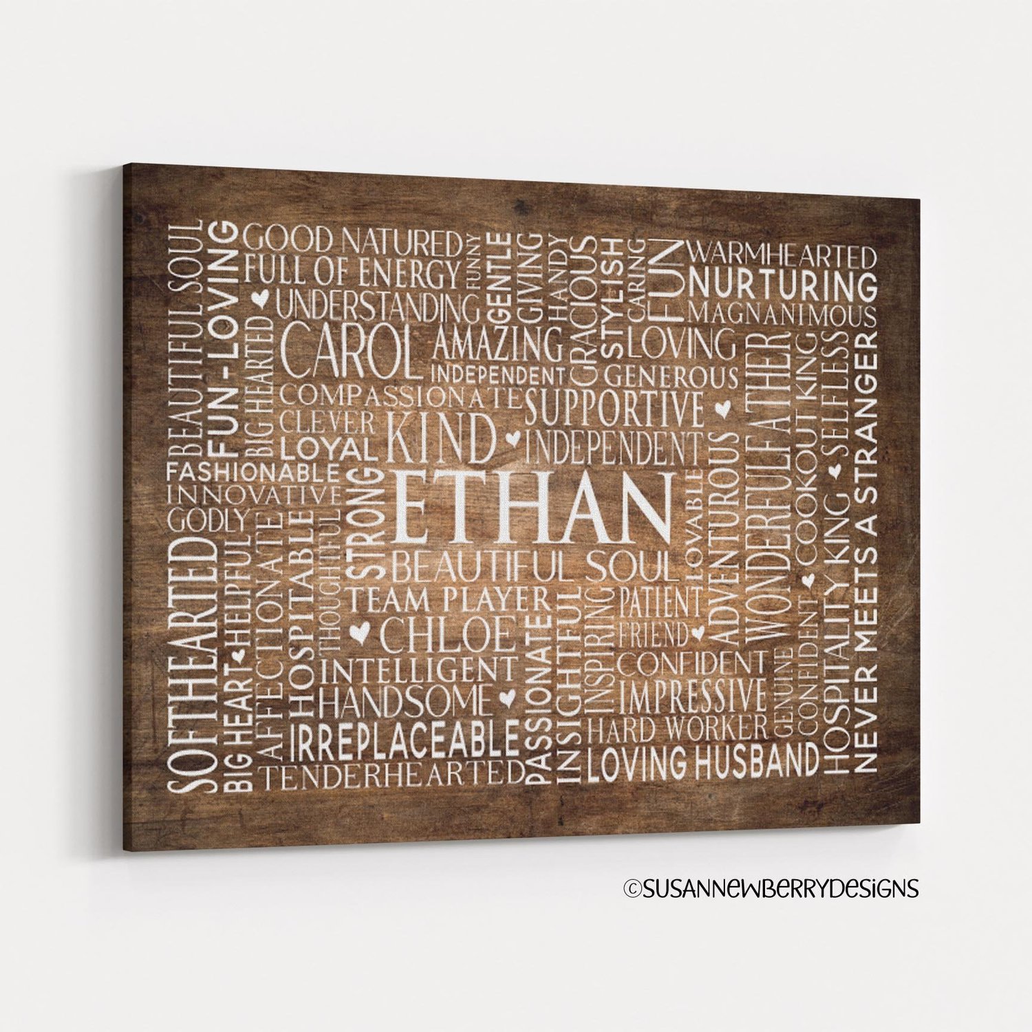 Custom Birchwood Word Cloud — Susan Newberry Designs | Custom wall art ...
