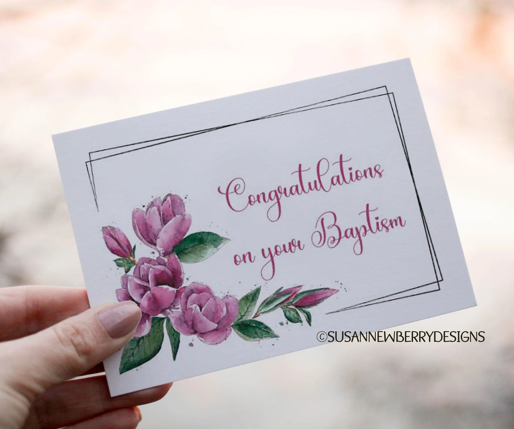 Congratulations on Your Baptism Printable Greeting Card — Susan ...