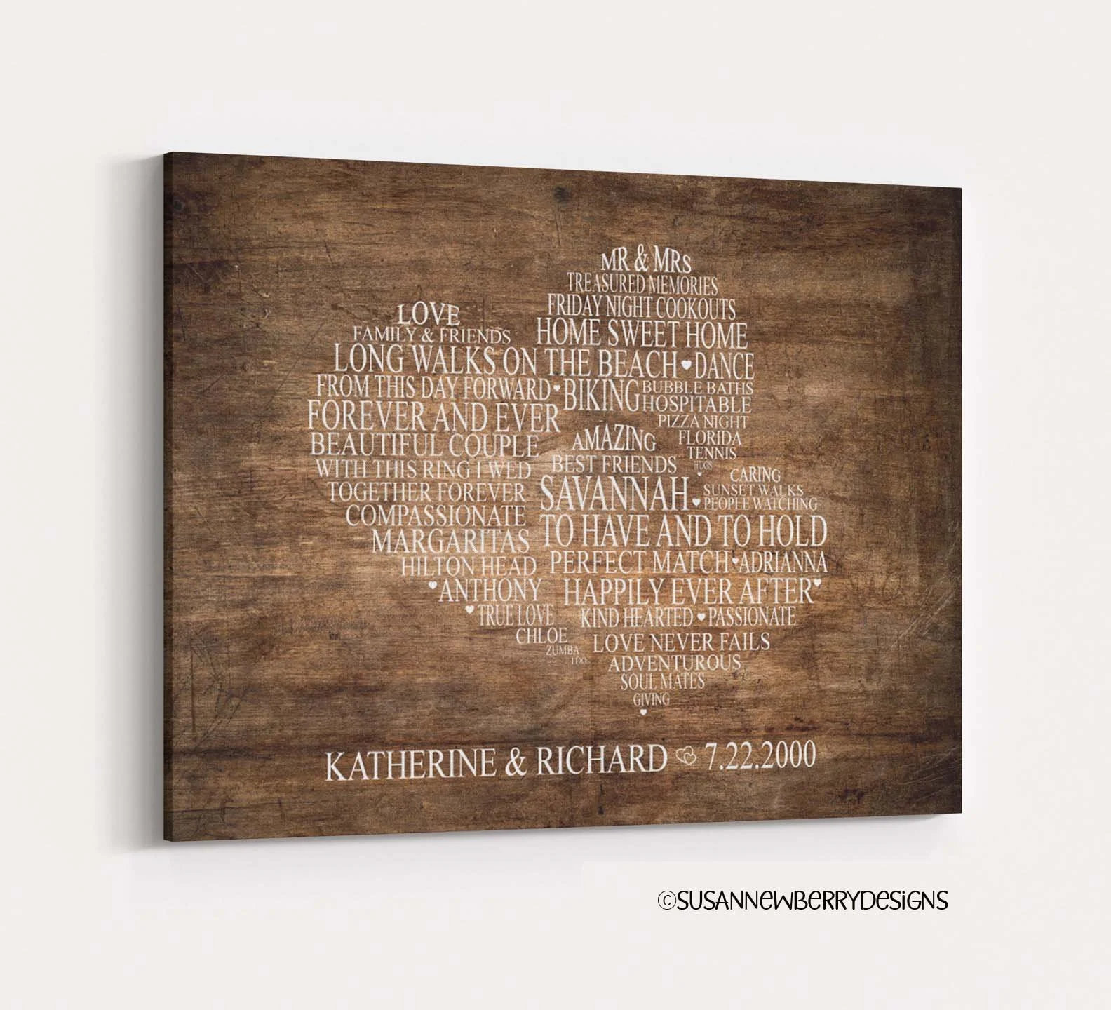Custom Birthday or Anniversary Square Word Cloud — Susan Newberry ...