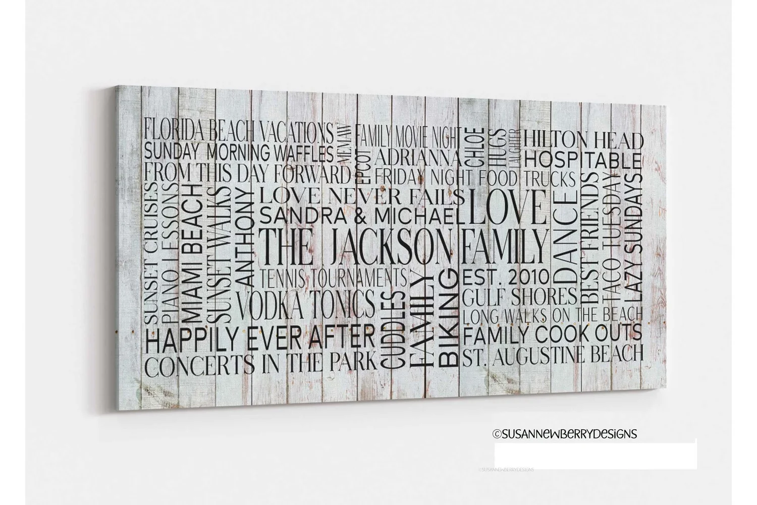 Fun Square Shape Word Cloud Wall Art for Teens — Susan Newberry Designs ...