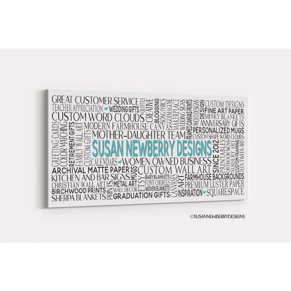 Custom Word Cloud Wall Art for Graduations and More — Susan Newberry ...