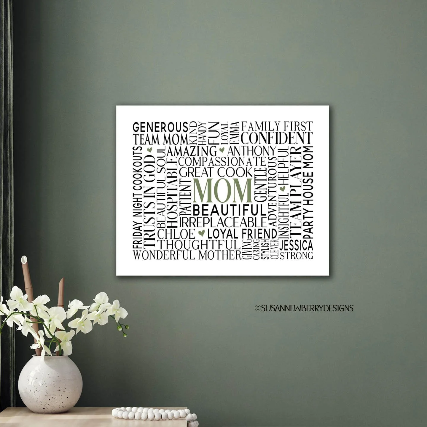 Custom Birthday or Anniversary Square Word Cloud — Susan Newberry ...