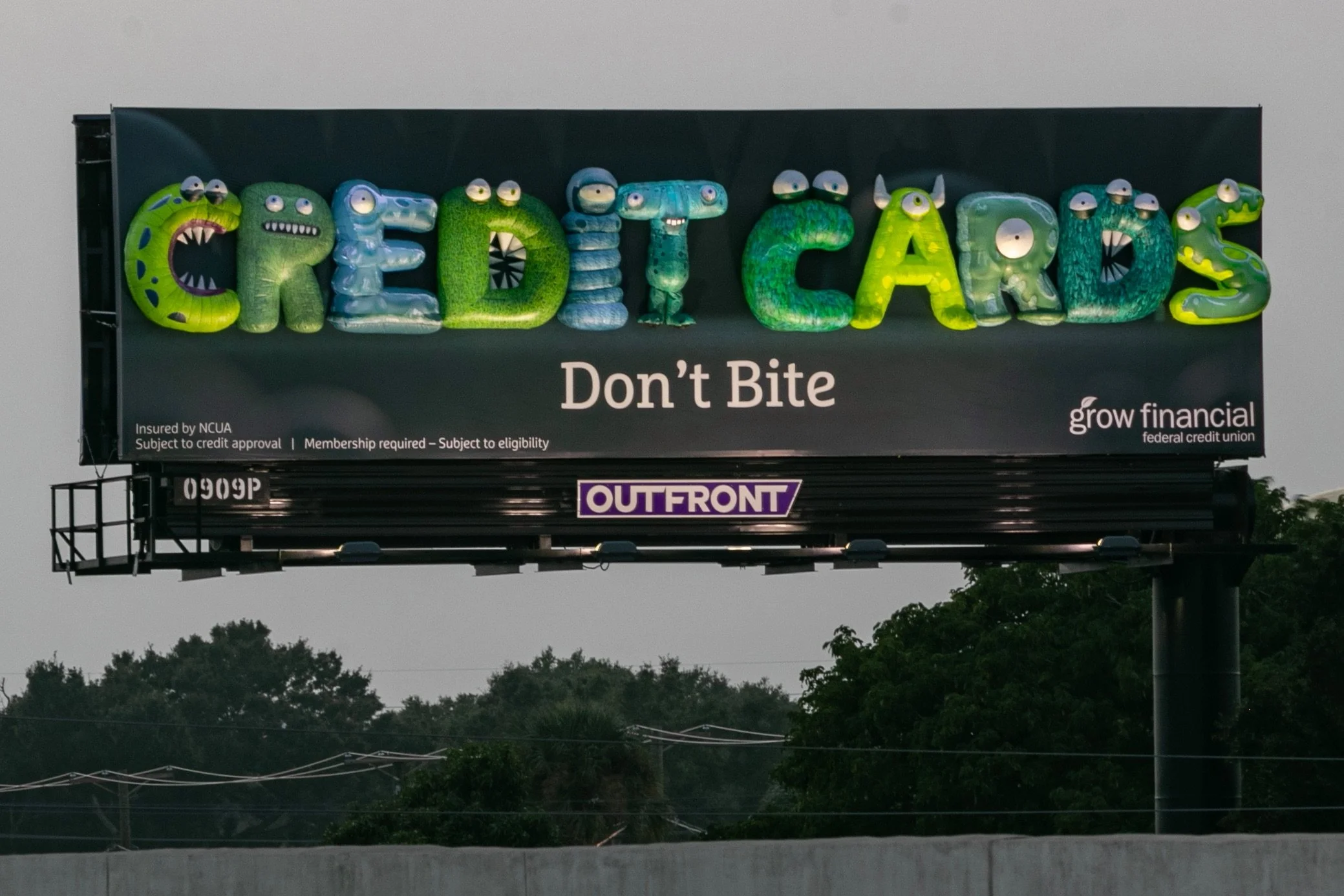 Grow Financial Credit Card Monster — Soft Signs 3D - 3D Billboards - 3D ...