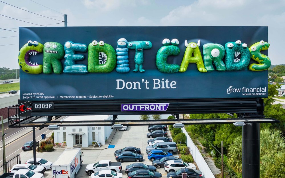 Grow Financial Credit Card Monster — Soft Signs 3D - 3D Billboards - 3D ...