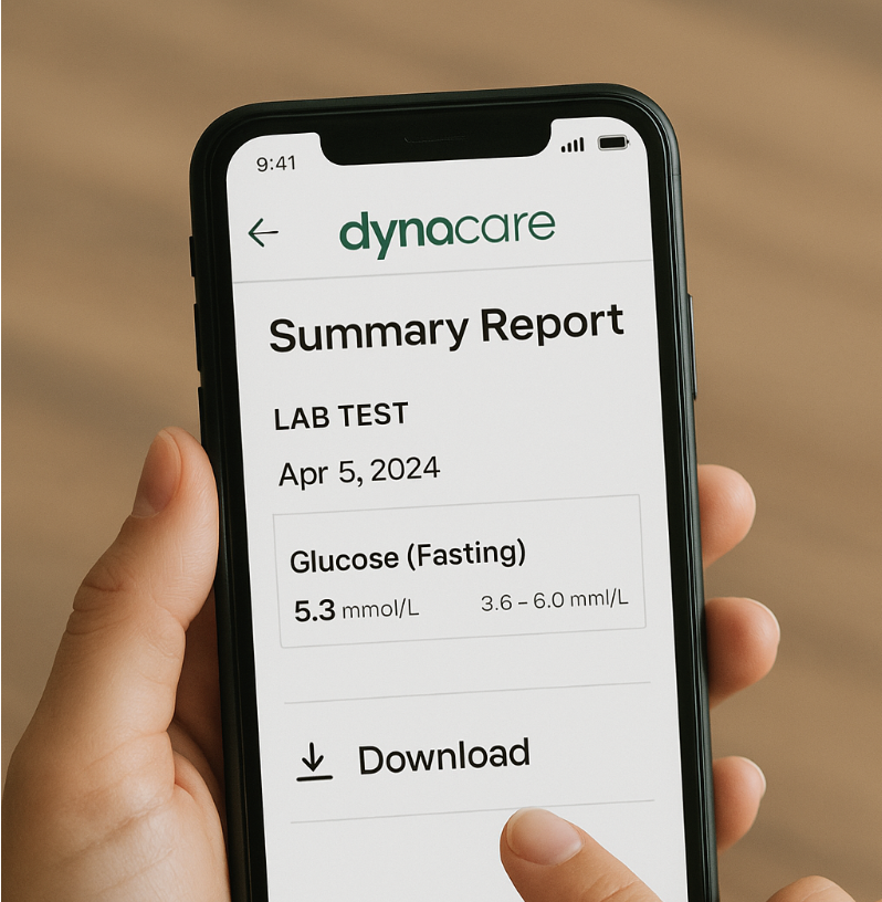 Downloading your bloodwork report