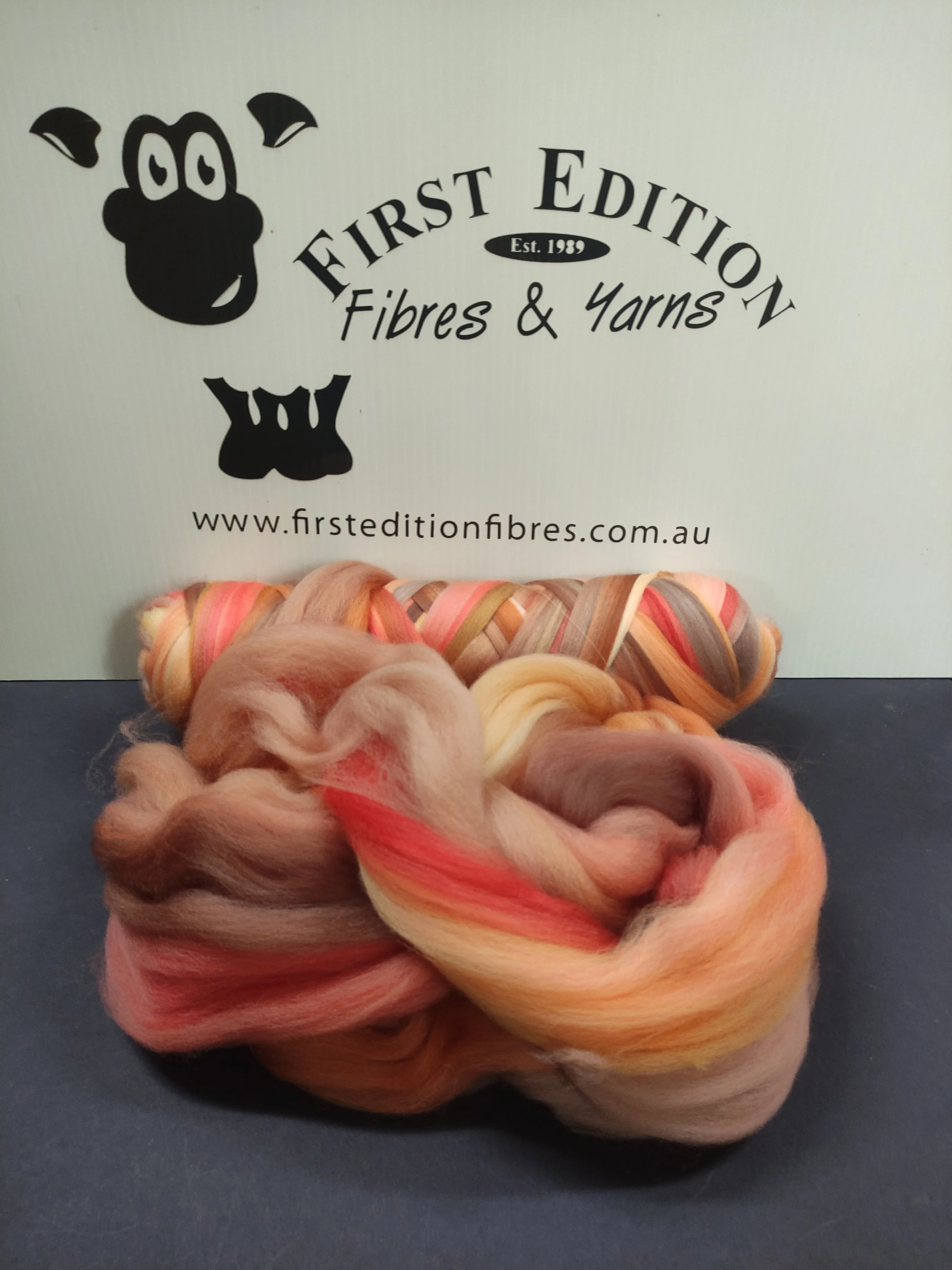 Random Dyed Merino Top — First Edition Fibres and Yarns