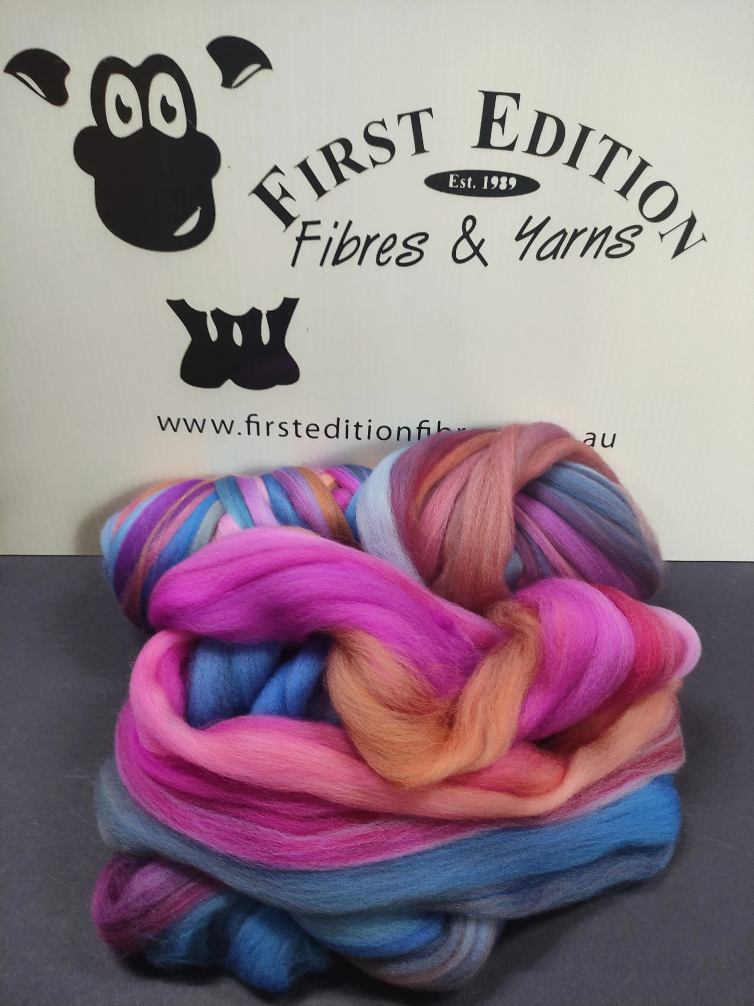 Random Dyed Merino Top — First Edition Fibres and Yarns