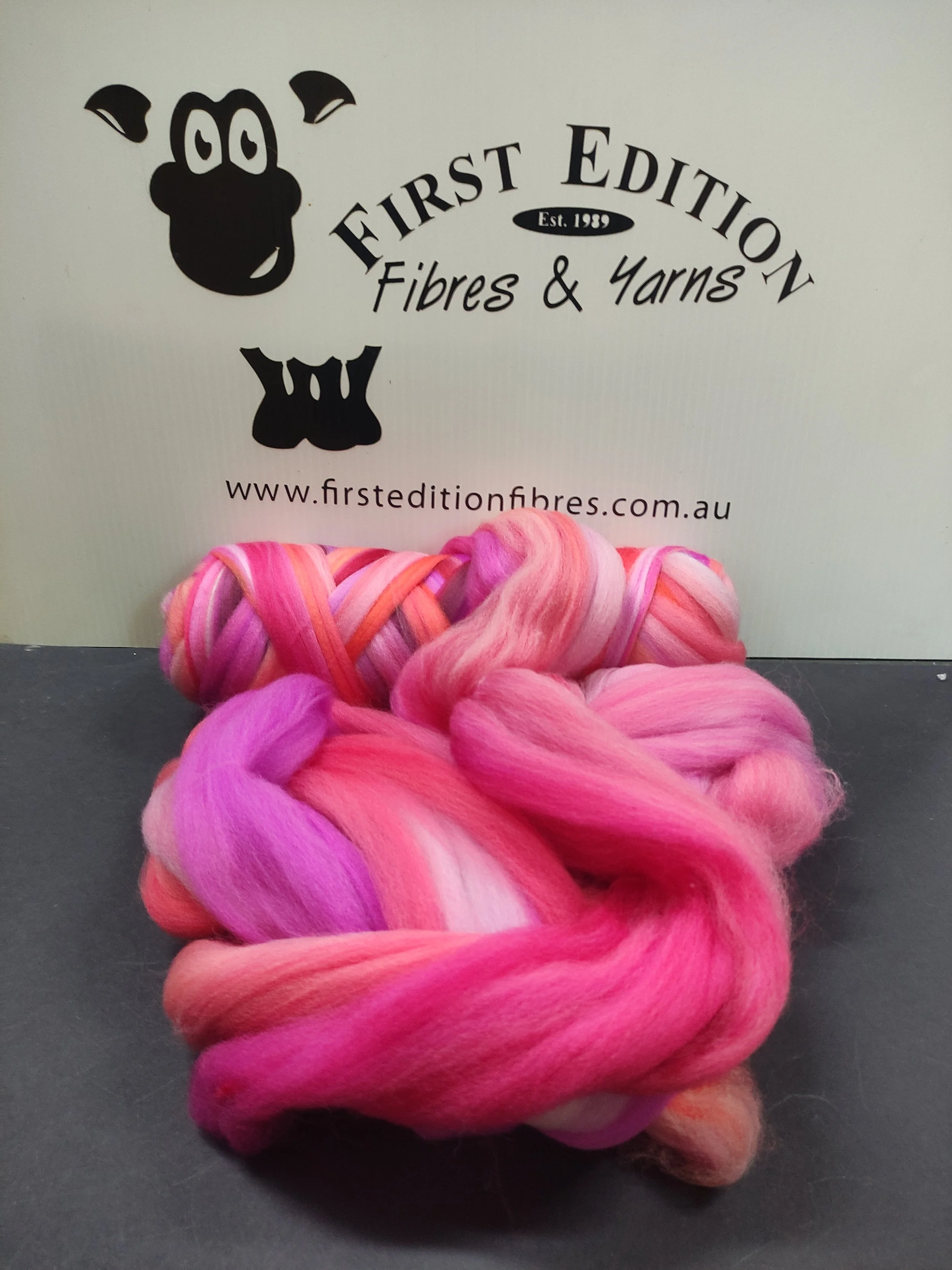 Random Dyed Merino Top — First Edition Fibres and Yarns