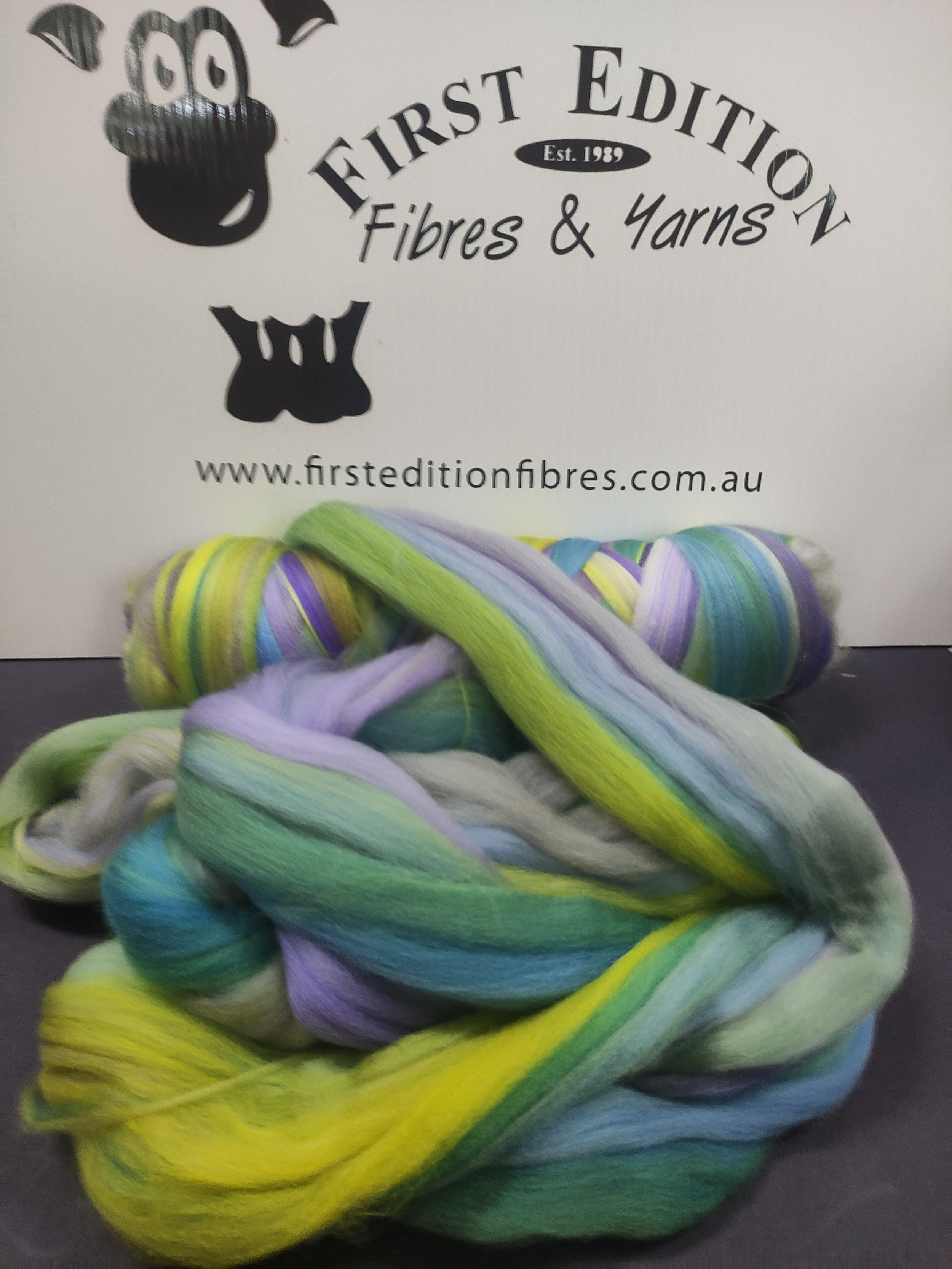 Random Dyed Merino Top — First Edition Fibres and Yarns