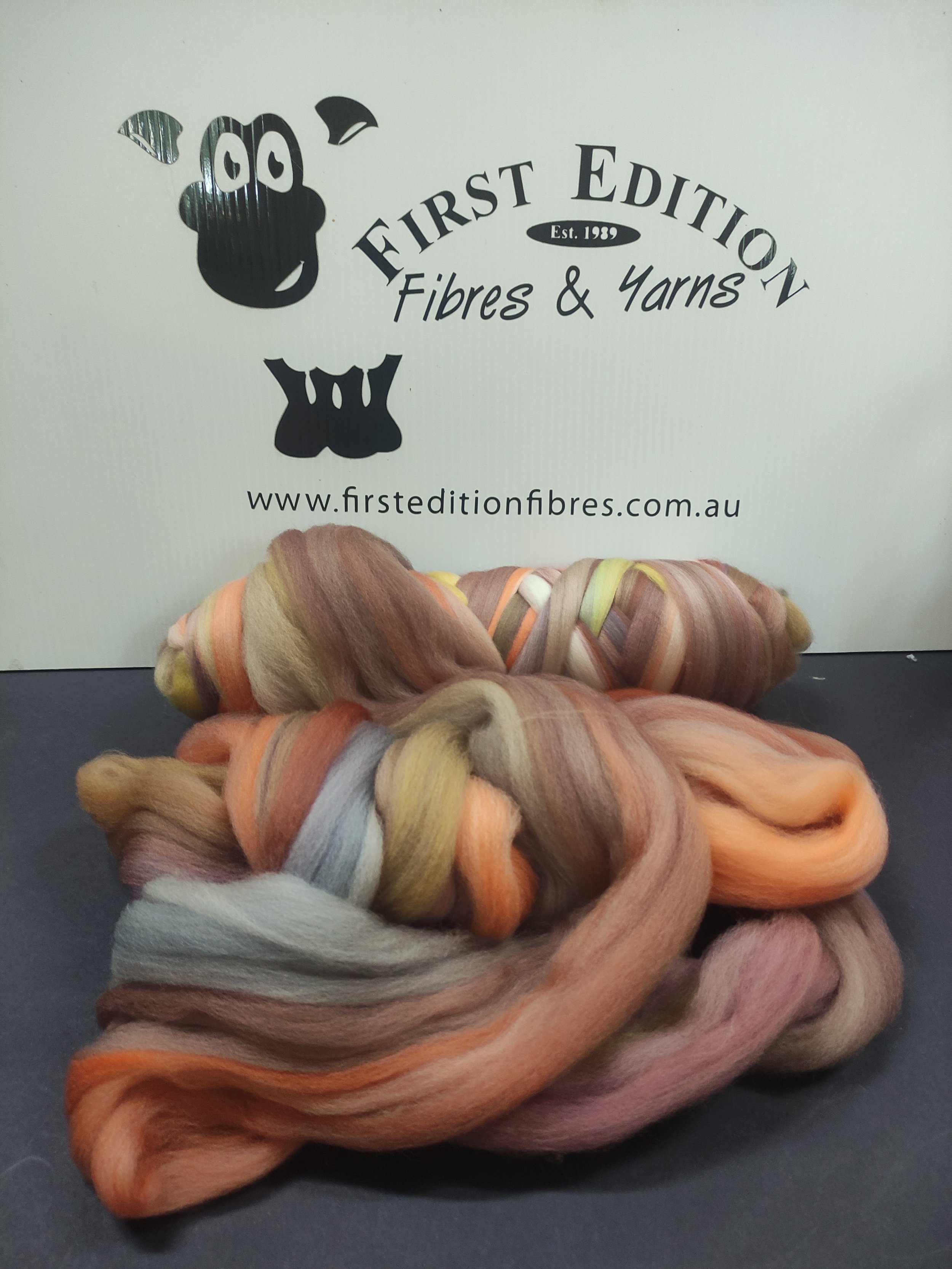Random Dyed Merino Top — First Edition Fibres and Yarns