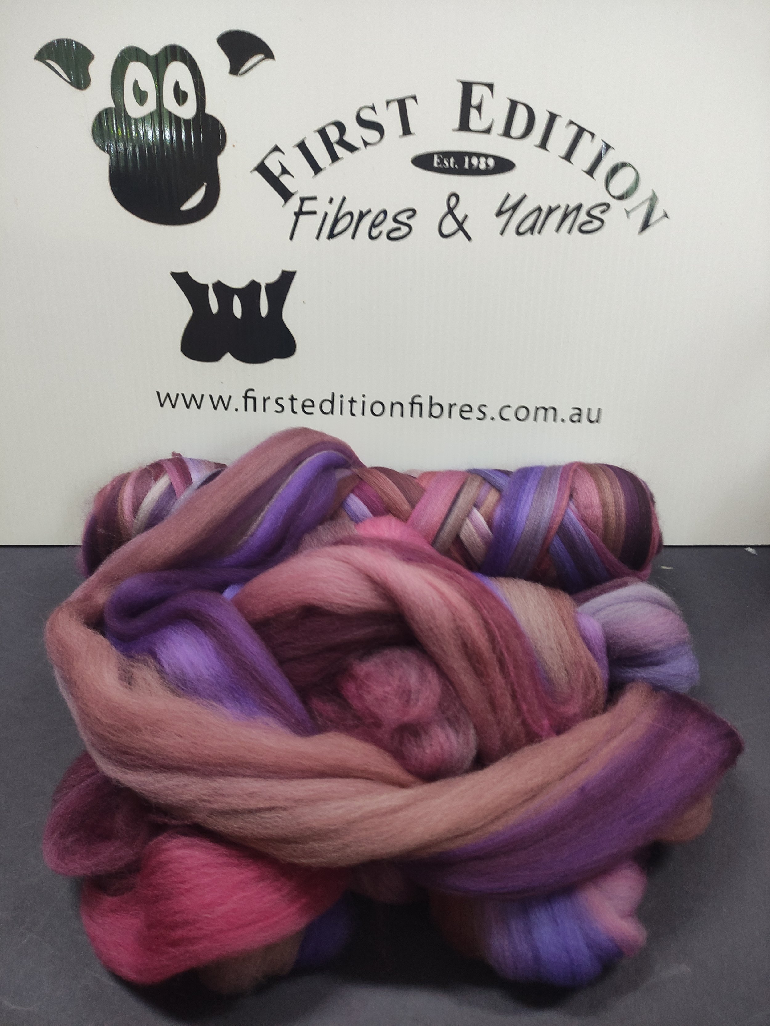 Random Dyed Merino Top — First Edition Fibres and Yarns