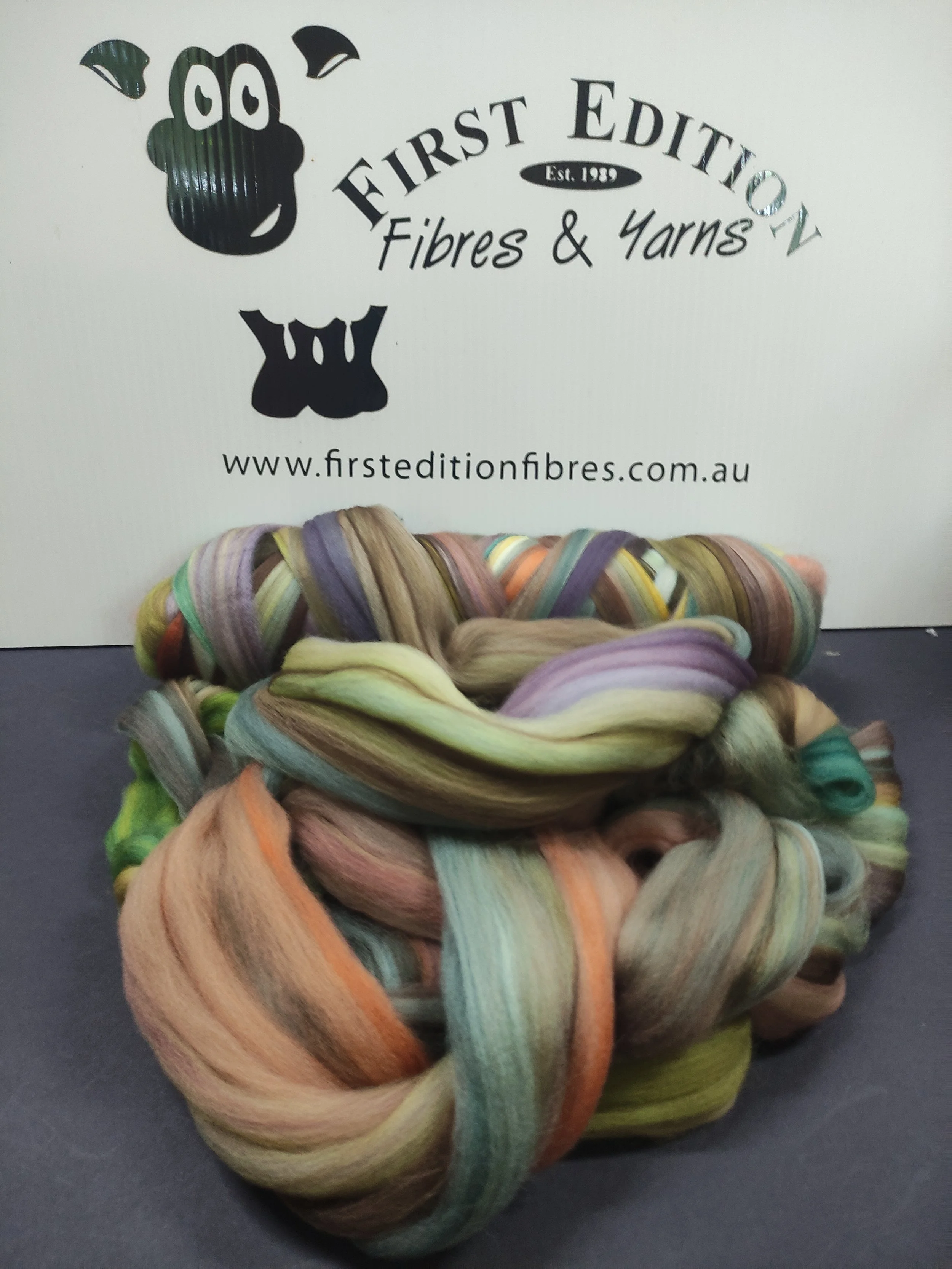 Random Dyed Merino Top — First Edition Fibres and Yarns