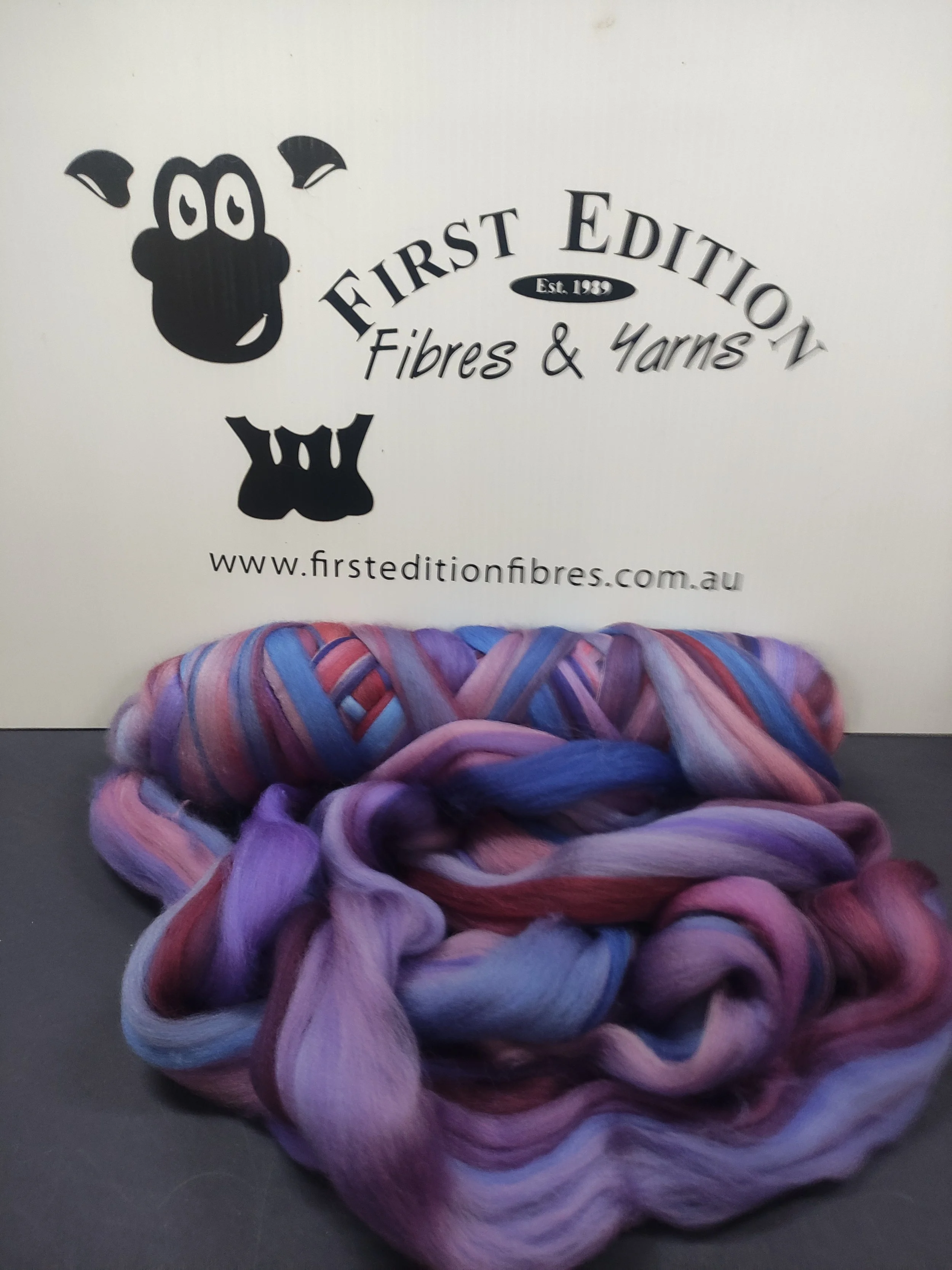 Random Dyed Merino Top — First Edition Fibres and Yarns