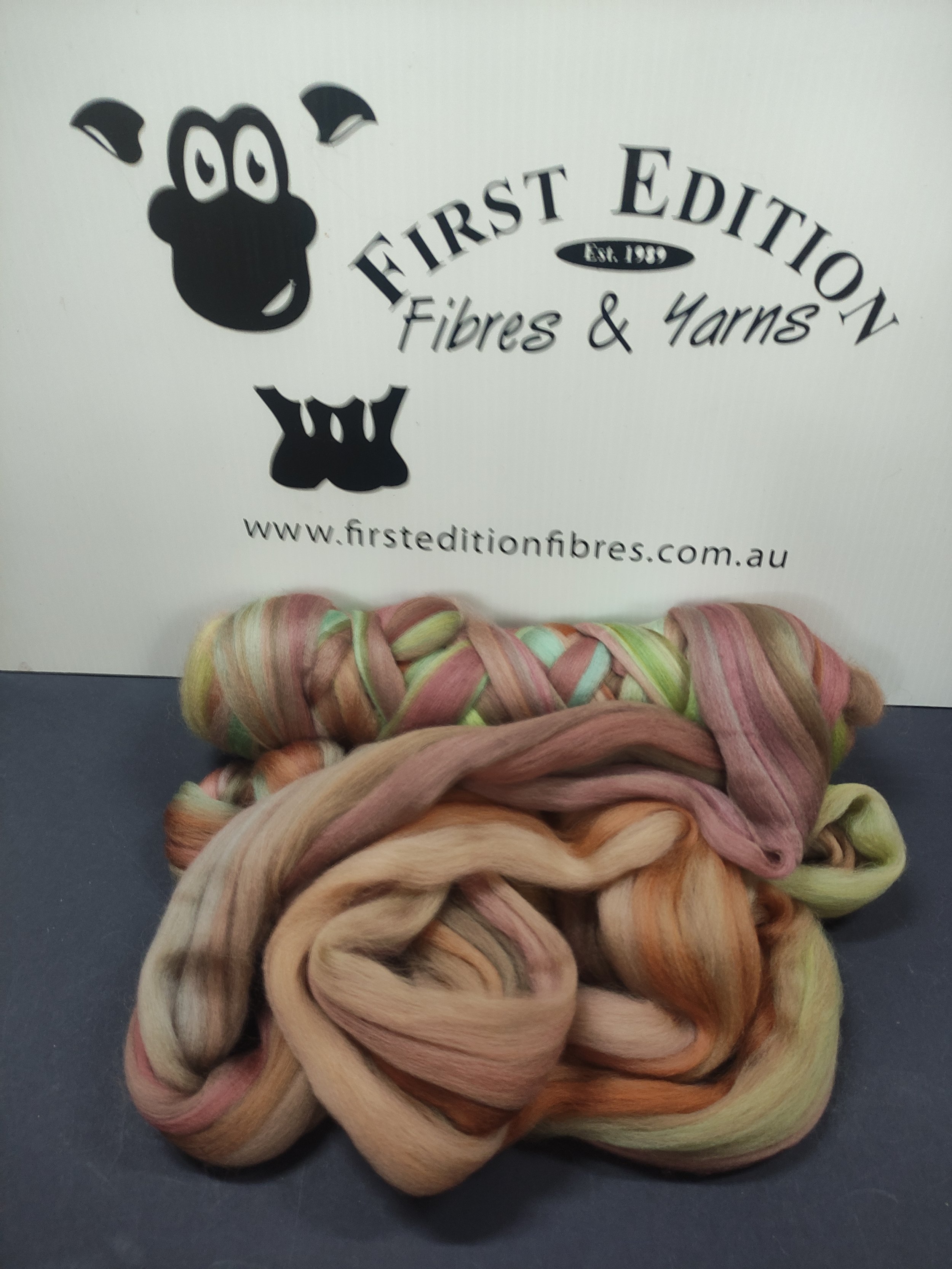 Random Dyed Merino Top — First Edition Fibres and Yarns
