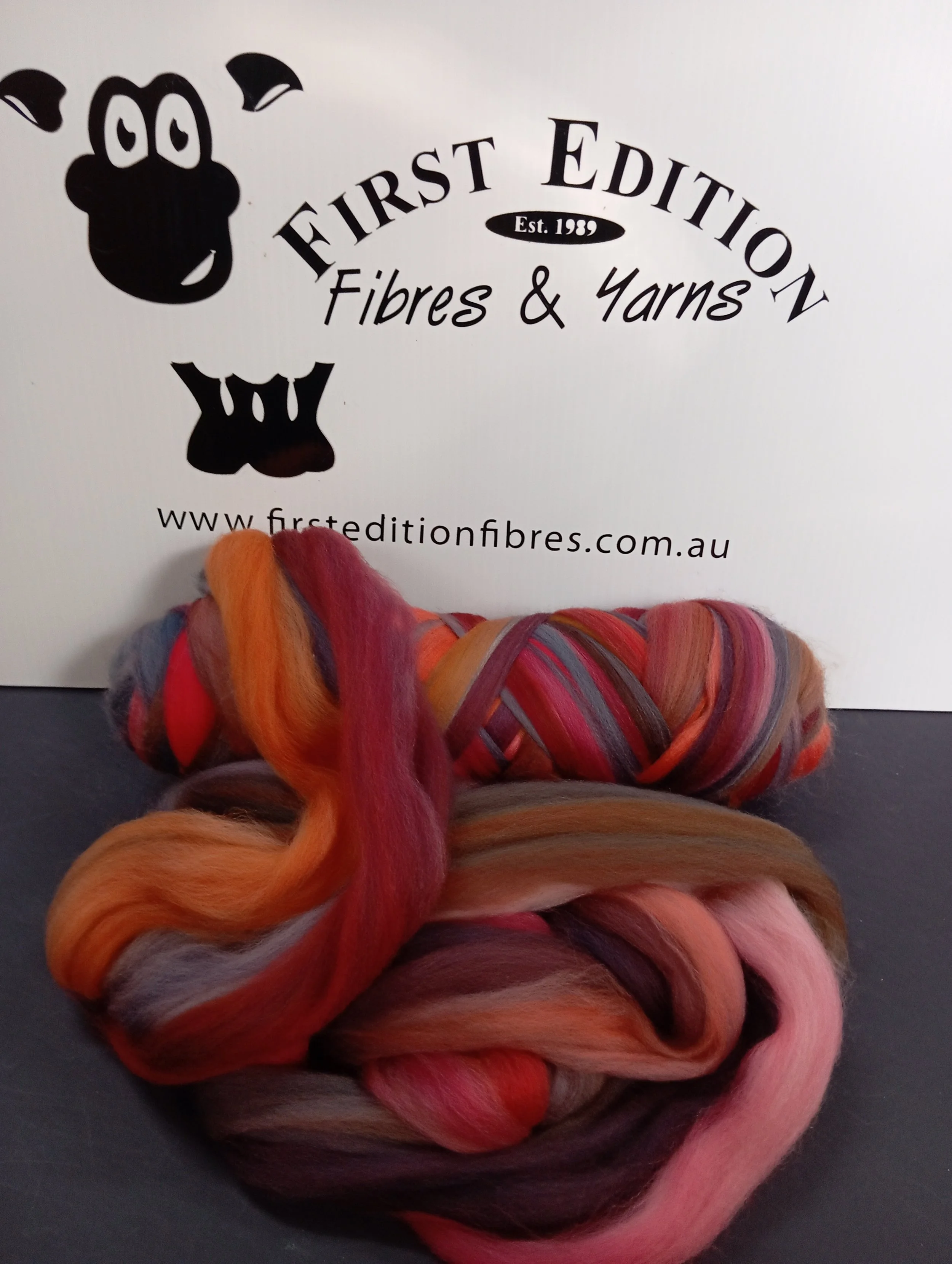Random Dyed Merino Top — First Edition Fibres and Yarns