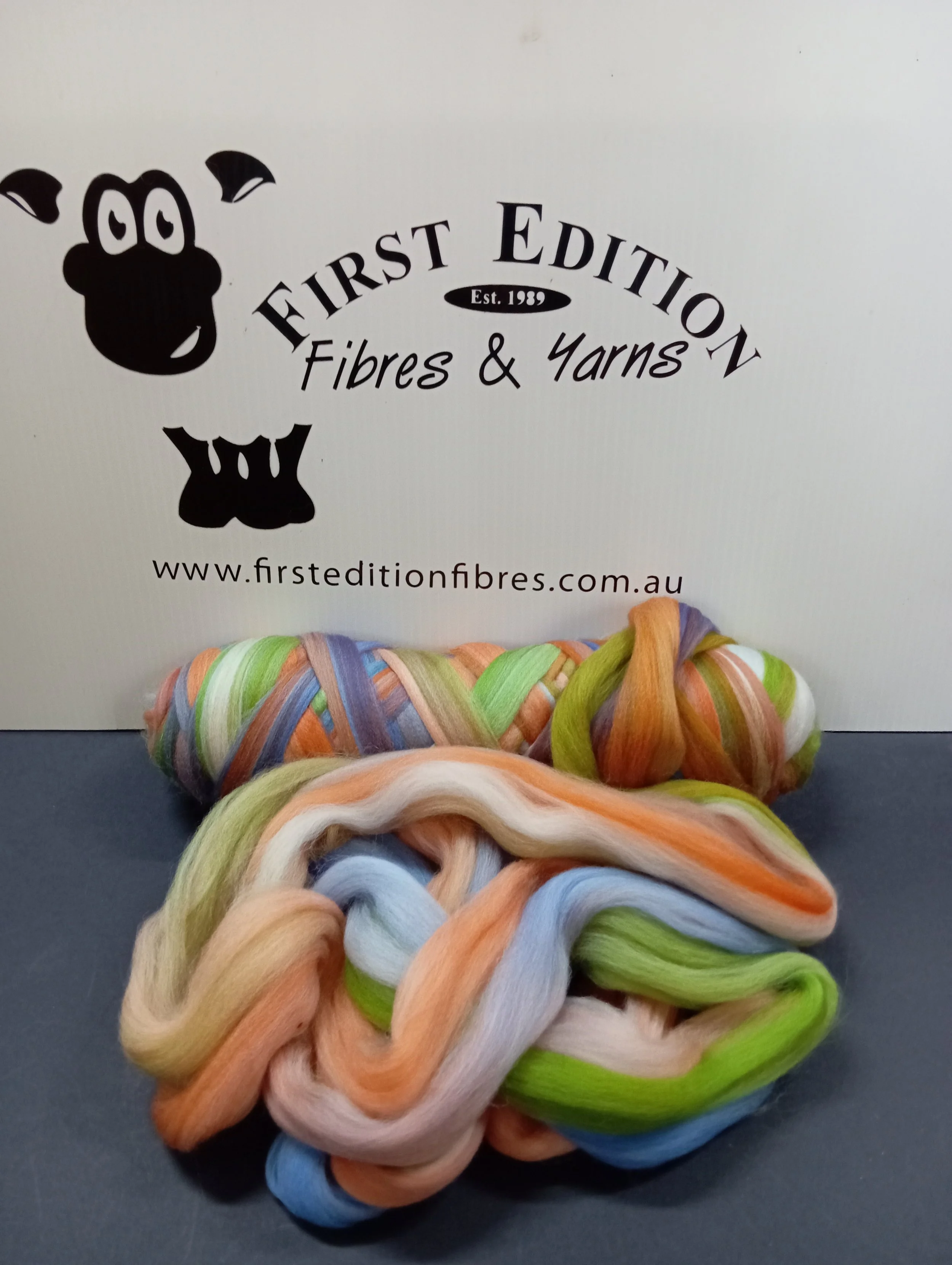 Random Dyed Merino Top — First Edition Fibres and Yarns