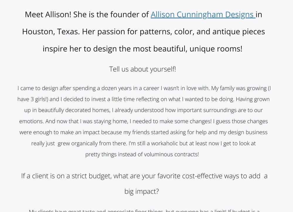 Press — Allison Cunningham Designs