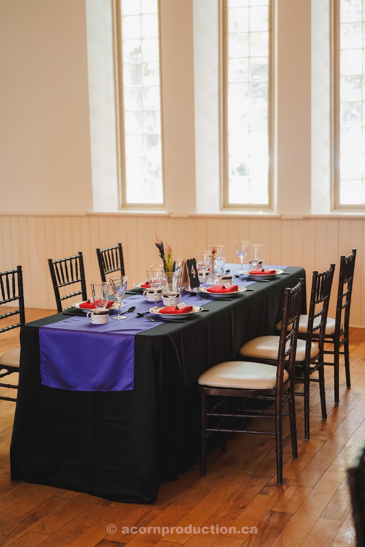 A Bold and Beautiful Wedding: The Black, Red, and Purple Color Scheme ...