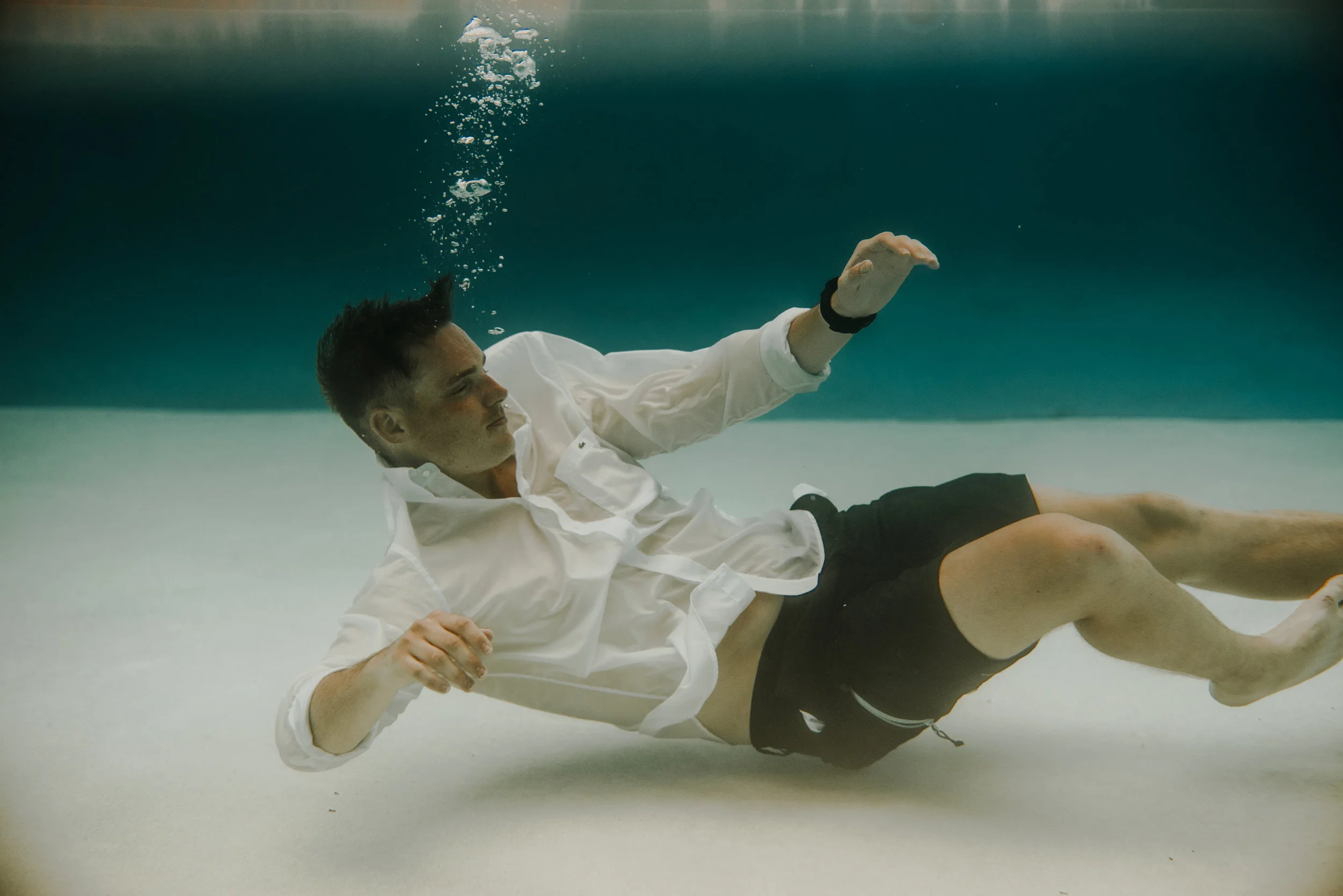 Floating Person Underwater