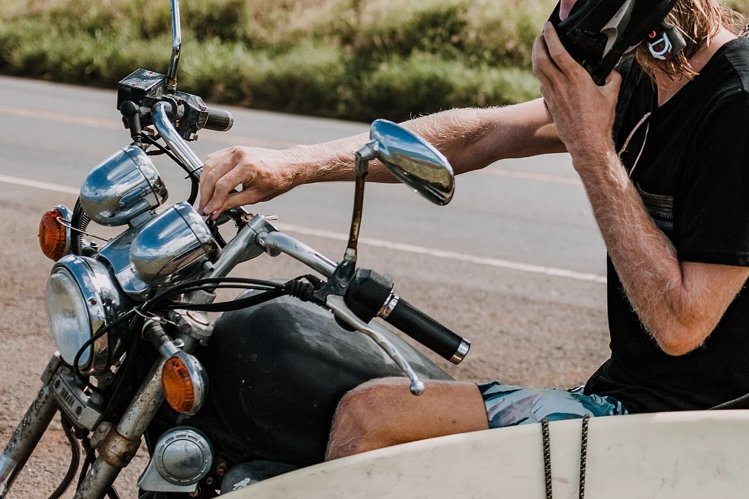 Motorcycling and Surfing in Maui, Hawaii, Driving the Road to Hana near ...