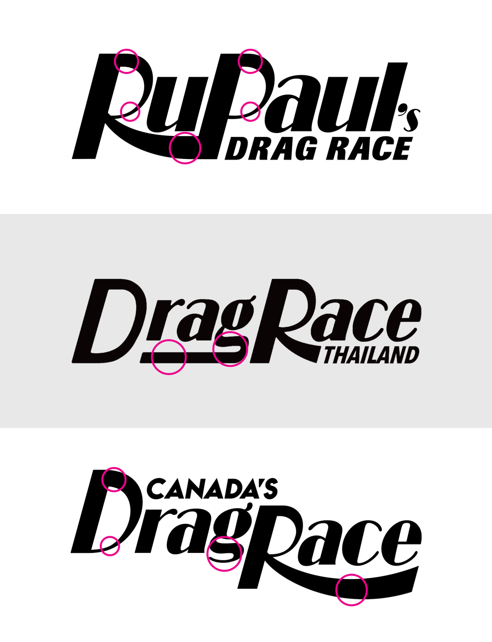 Drag Race logo — Ron Ruiz