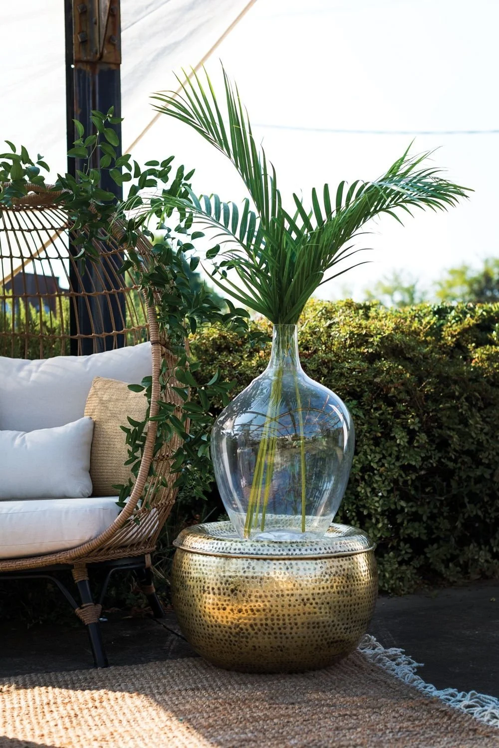 Large Round Glass Vase