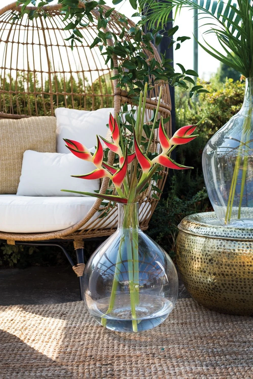 Large Round Glass Vase