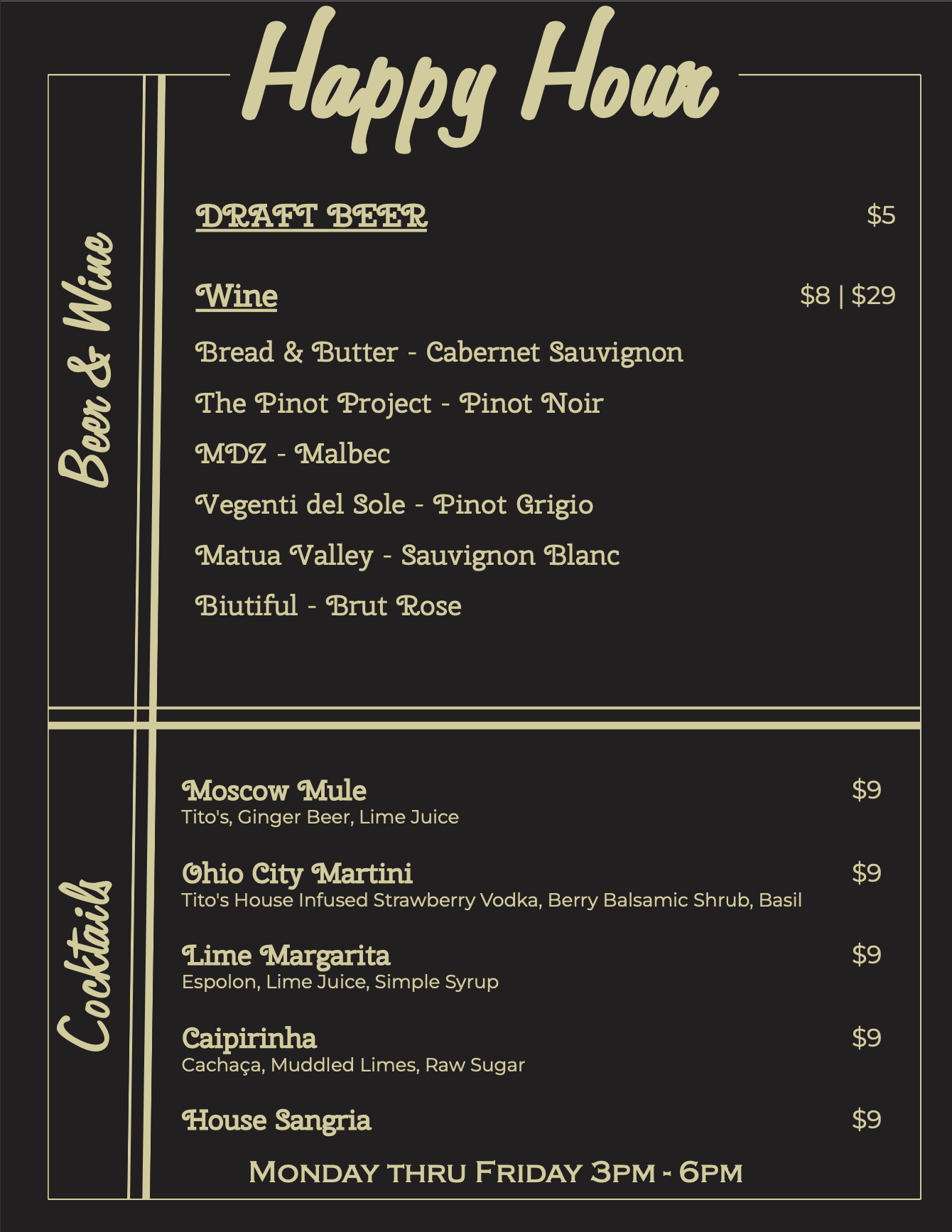 Happy Hour — Hecks
