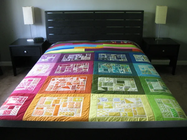 Bottled Rainbows: ticker tape quilt-along — Stitched in Color