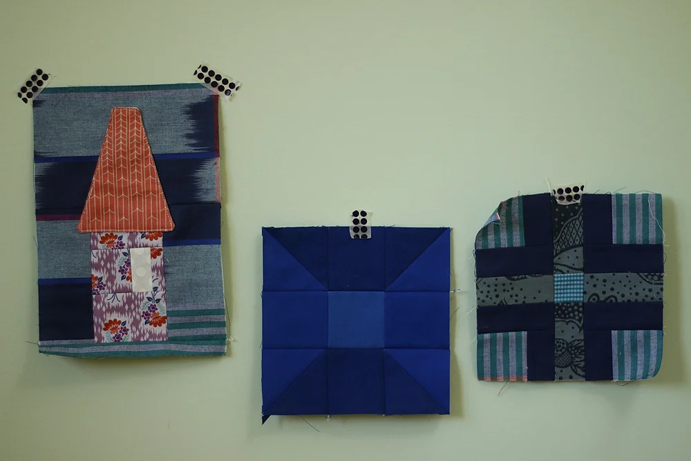 April blocks for Penny Sampler — Stitched in Color