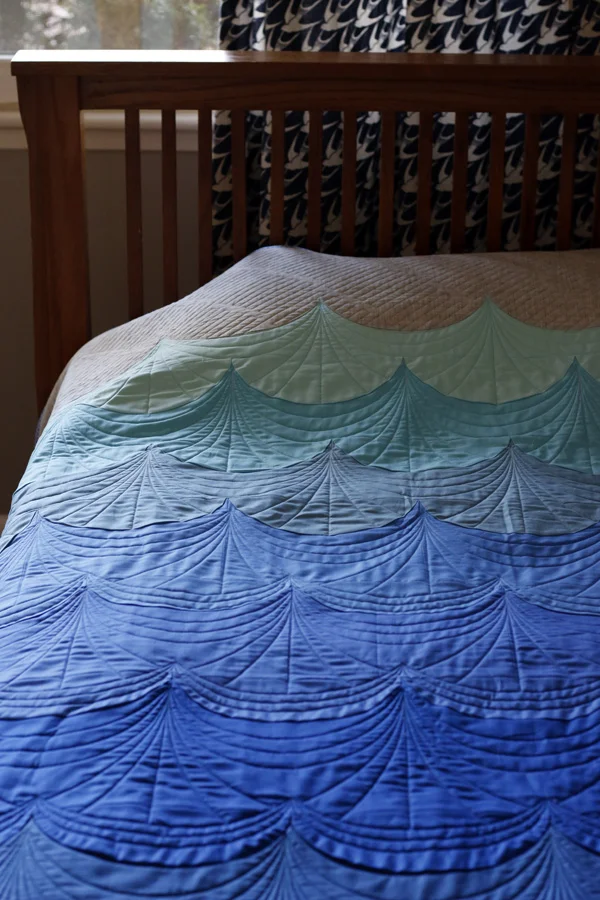 Ocean Waves twin quilt — Stitched in Color