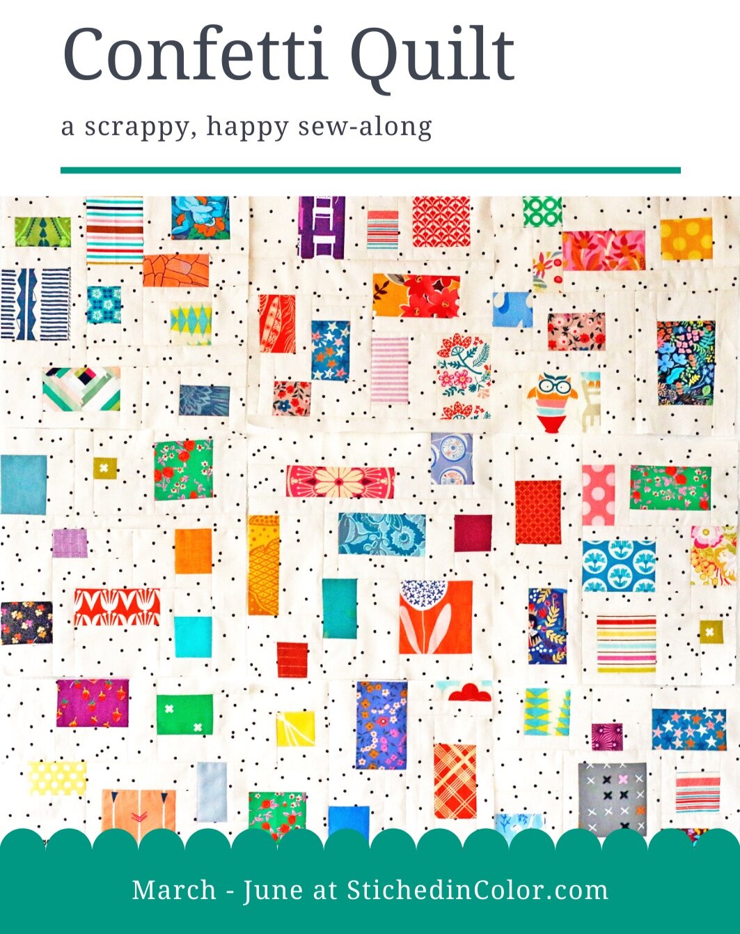 Scrap Quilt Fun with Confetti quilt pattern — Stitched in Color