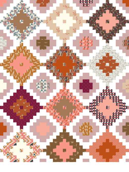 the Medium Contrast Ikat quilt — Stitched in Color