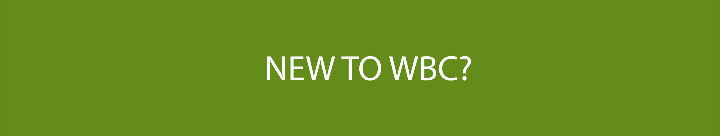 NEW TO WBC? — Wallenstein Bible Chapel